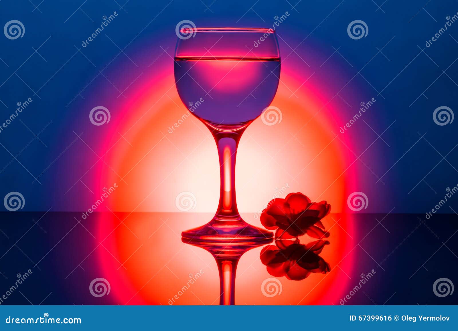 Water Glass with Reflection Stock Photo - Image of modern, background ...