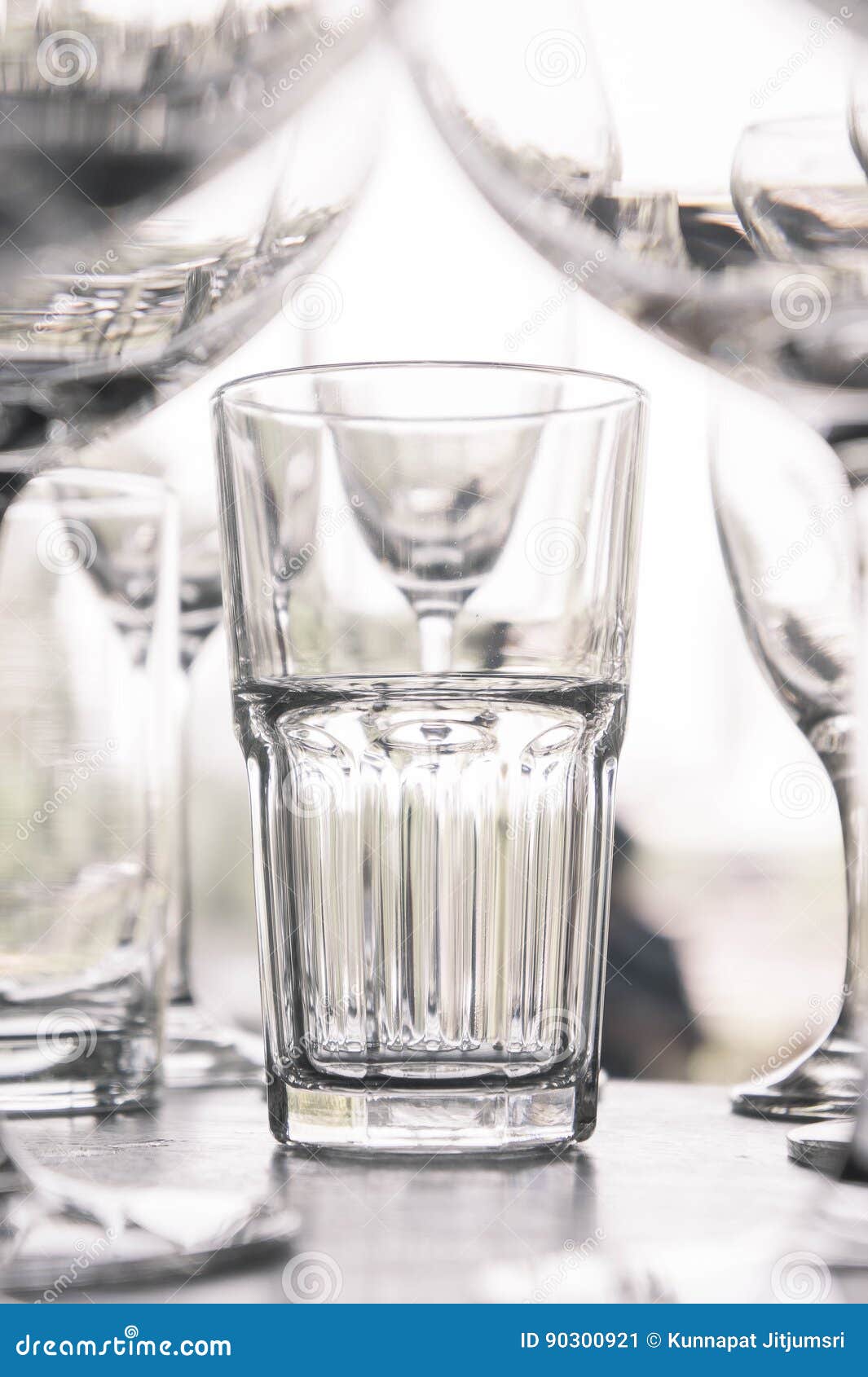 Water Glass on the Shelves , Drinking Water Container, Empty Water ...