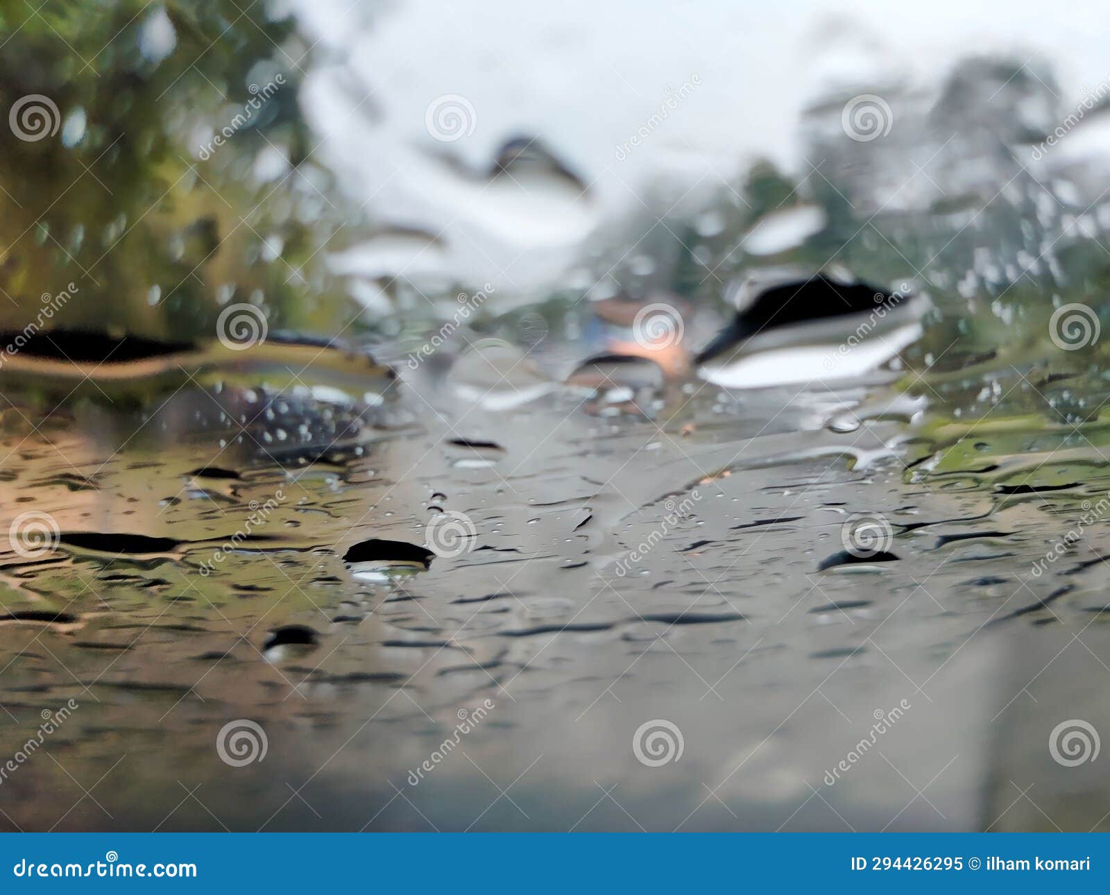 Water on the Glass Surface Rain is Falling Stock Image - Image of rain ...