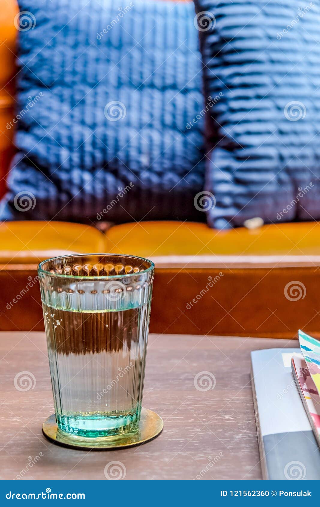 Water glass on table stock photo. Image of liquid, nature - 121562360