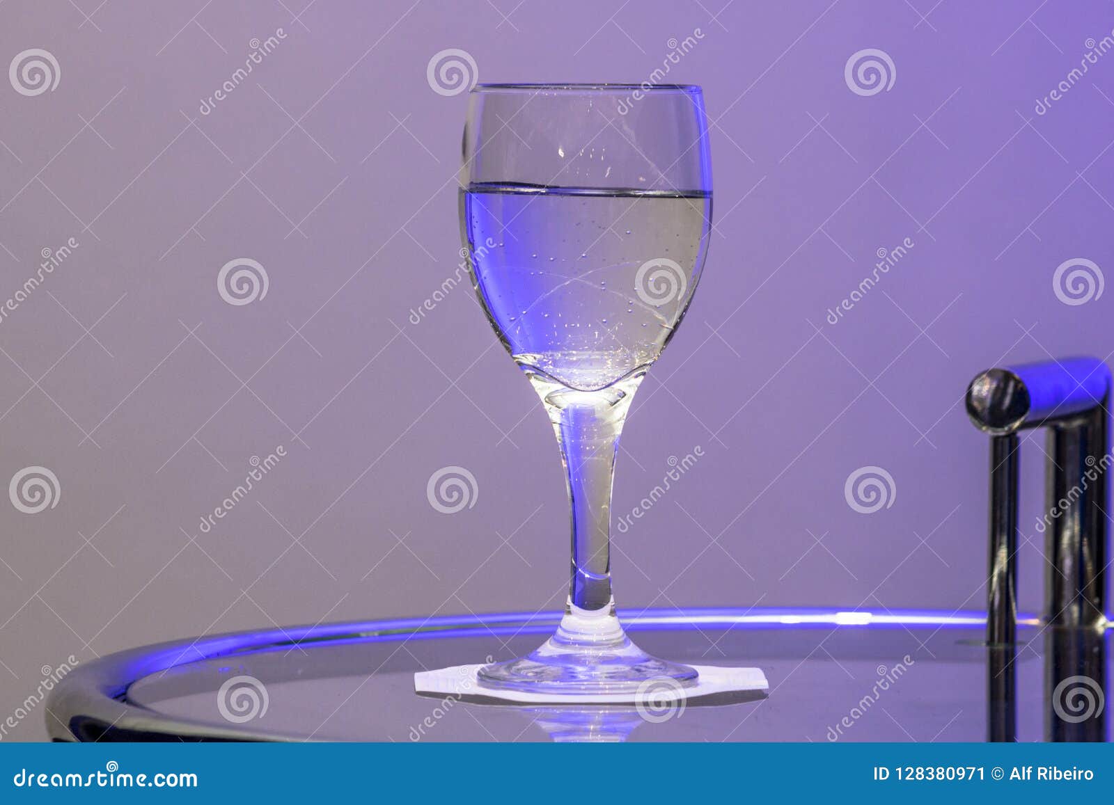 Water in Glass on the Table Stock Image - Image of light, glass: 128380971