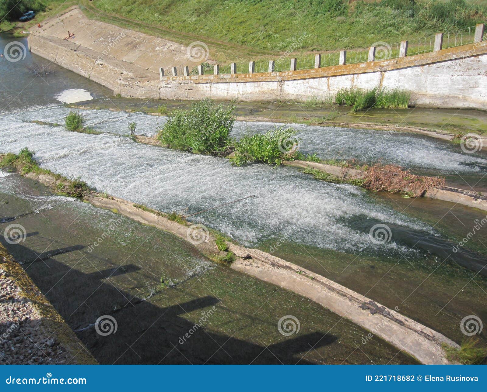 Descent of Water into the River, Top View Stock Photo - Image of ...