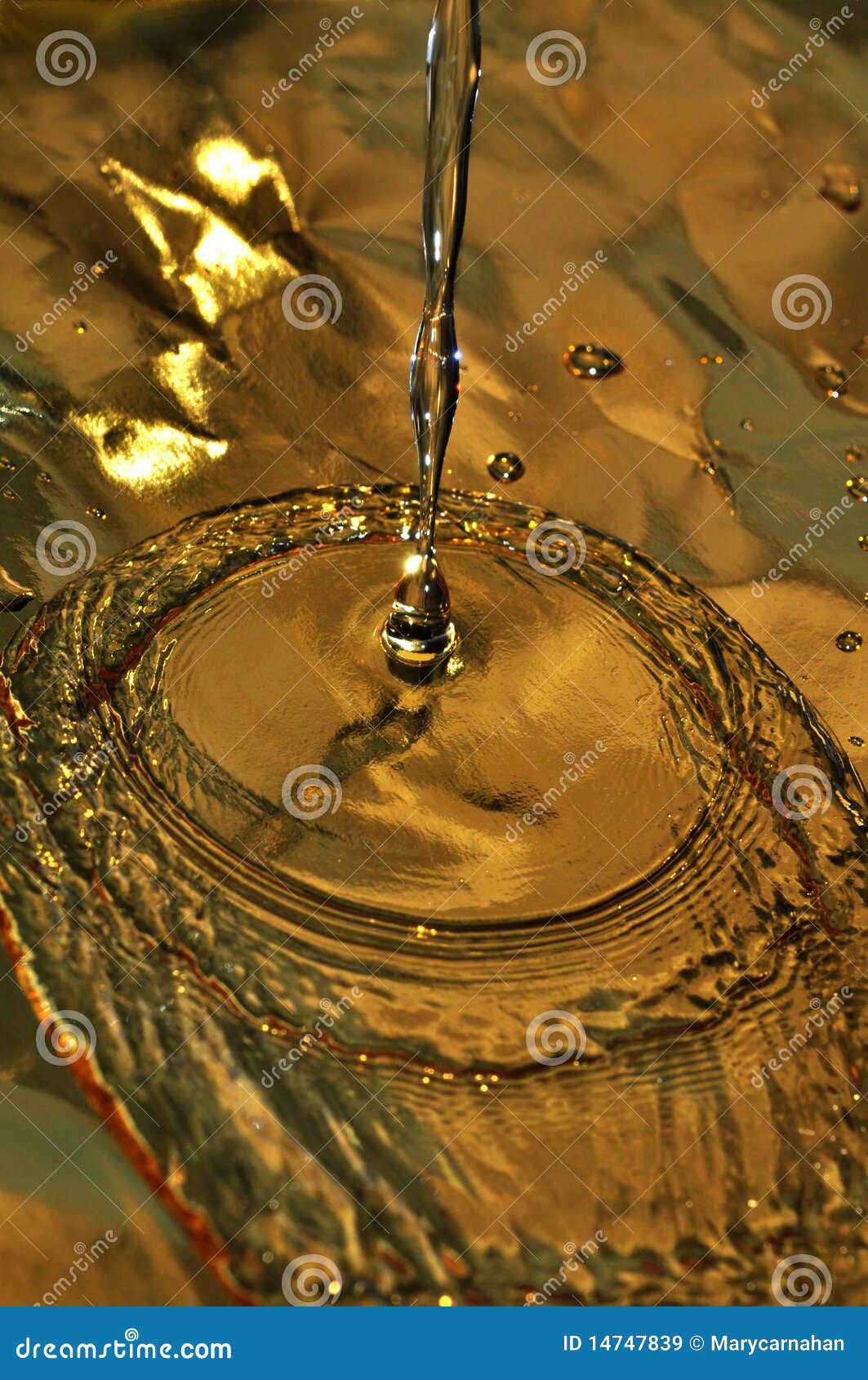 Water On Gold Picture. Image: 14747839
