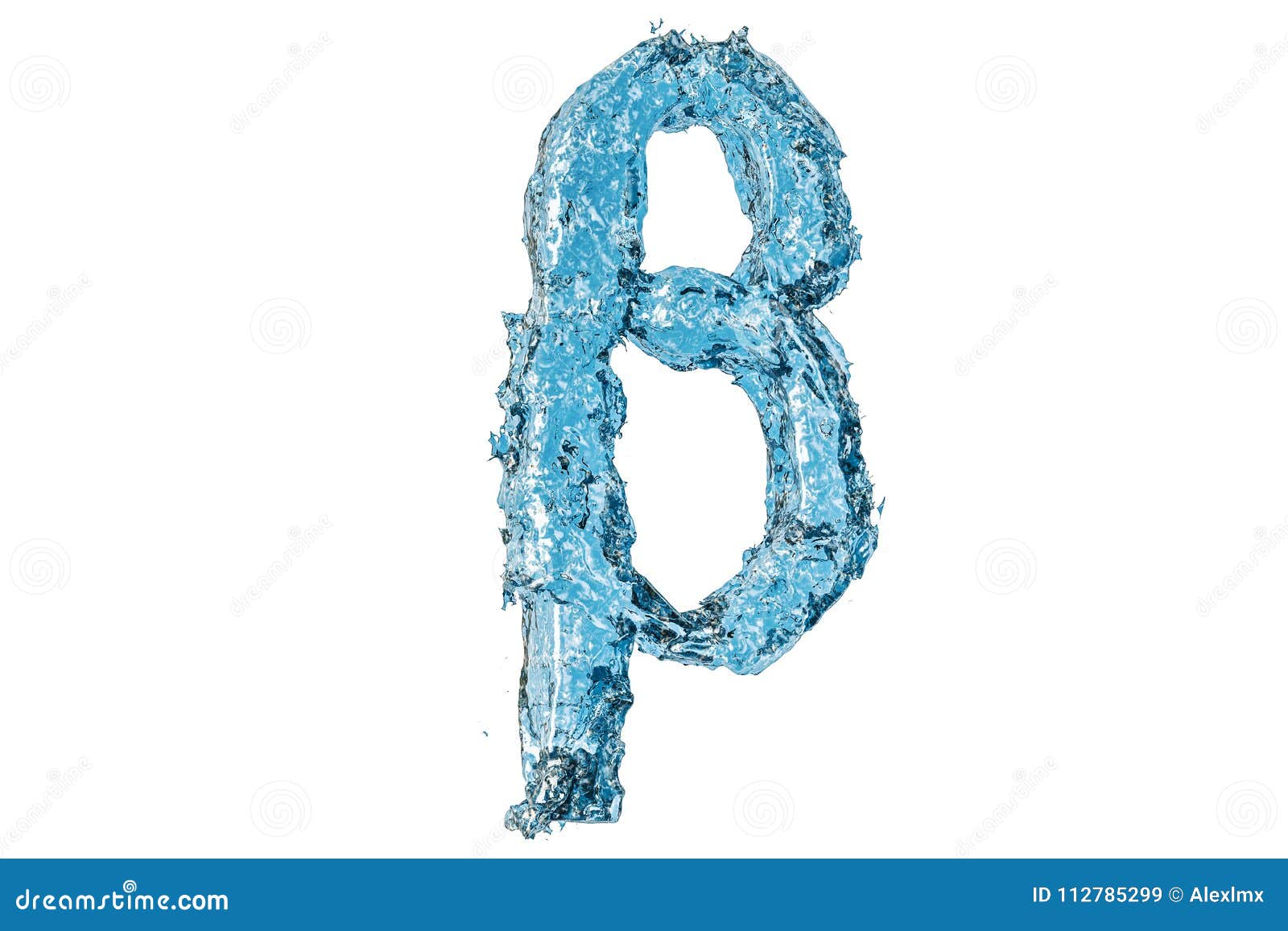 Water Greek Letter Beta, 3D Rendering Stock Illustration - Illustration ...