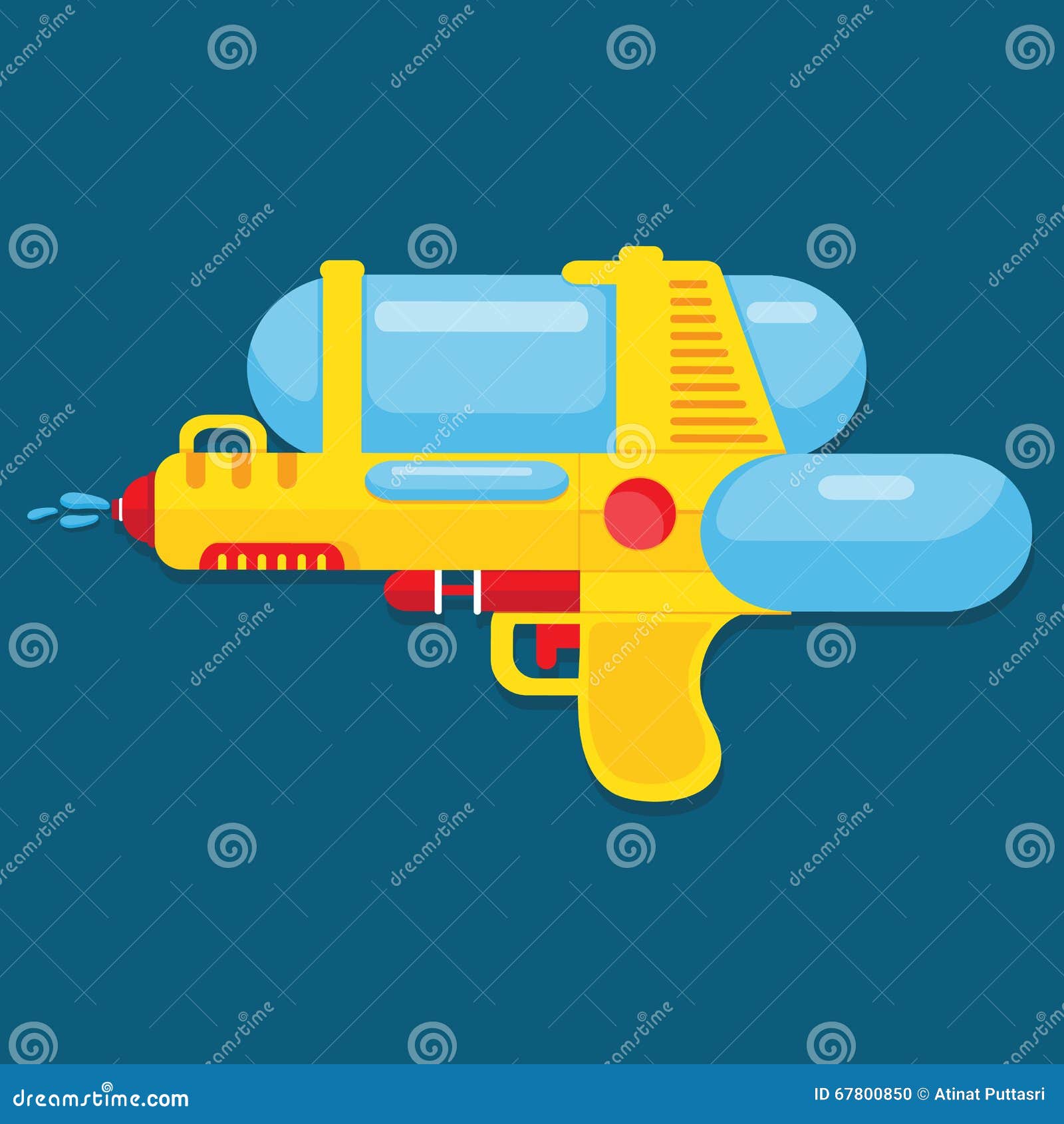 Water Gun Design for Summer. Stock Vector - Illustration of summer ...