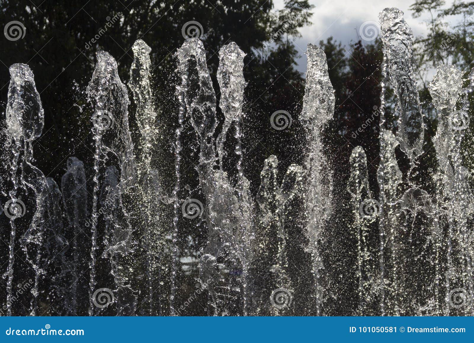 Water gushing stock image. Image of drops, fountain - 101050581