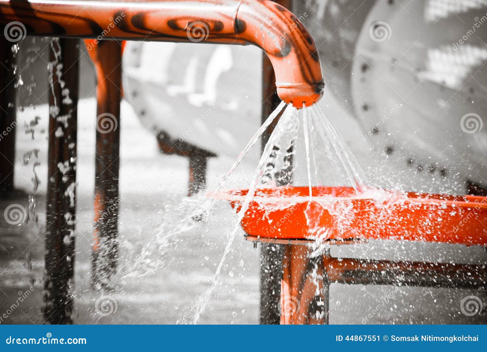 Water Gushing Out of the Hole of Plastic Pipe Stock Image - Image of ...