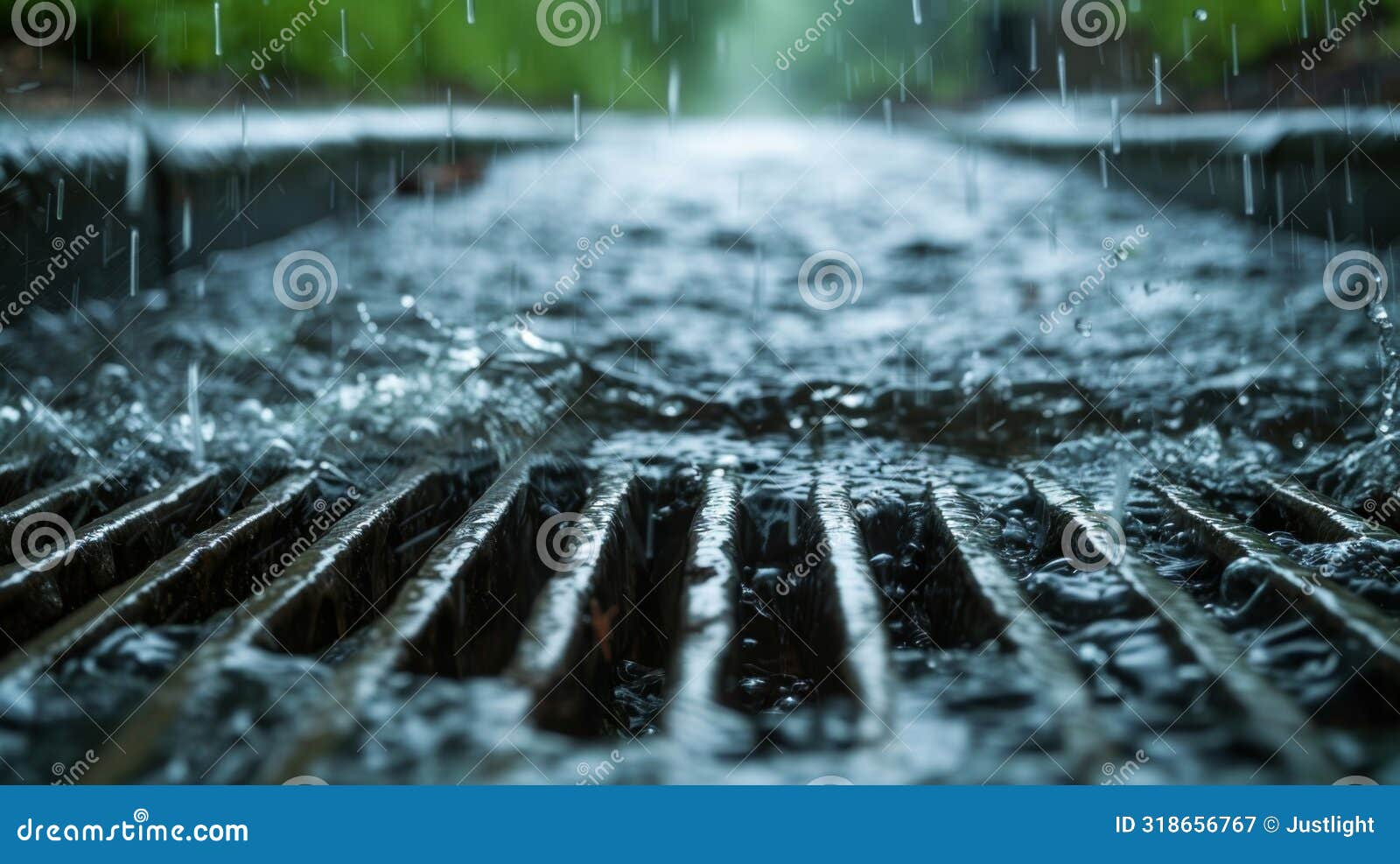 Water Gushing Out of a Storm Drain Signaling a Flash Flood Warning ...