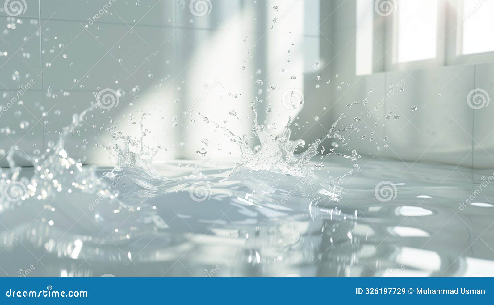Water Gushing From Underground Spring, Highly Realistic Stock Image ...