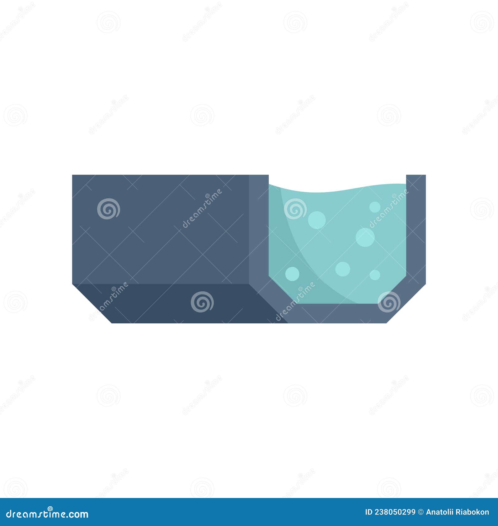 Gutter Water Roof Cartoon Illustration Isolated On White Background ...