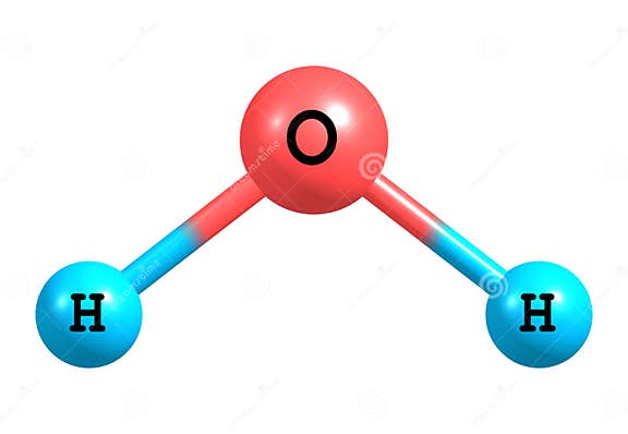 Water (H2O) Molecular Structure Isolated on White Stock Illustration ...