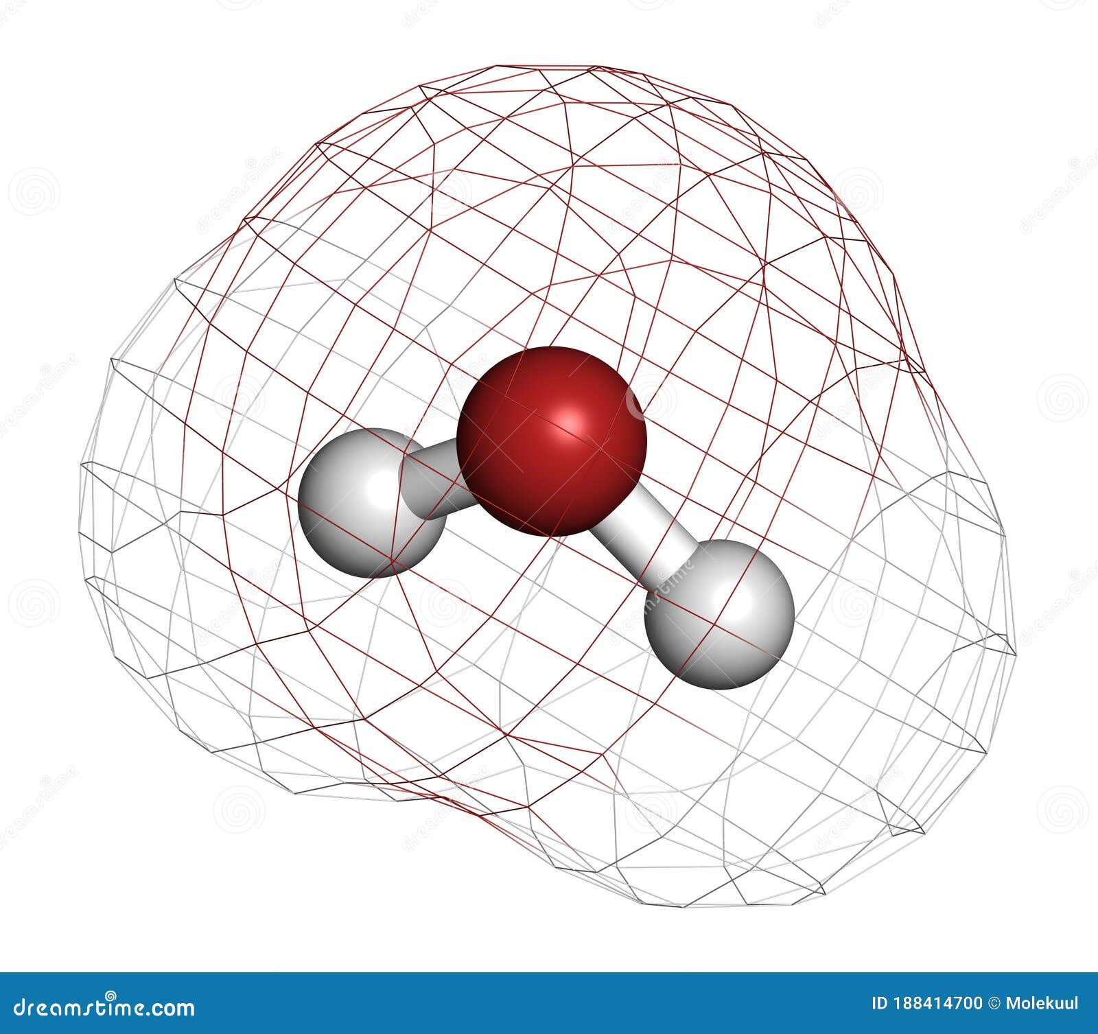 Water H2O Molecule. Atoms Are Represented As Spheres With Conventional ...