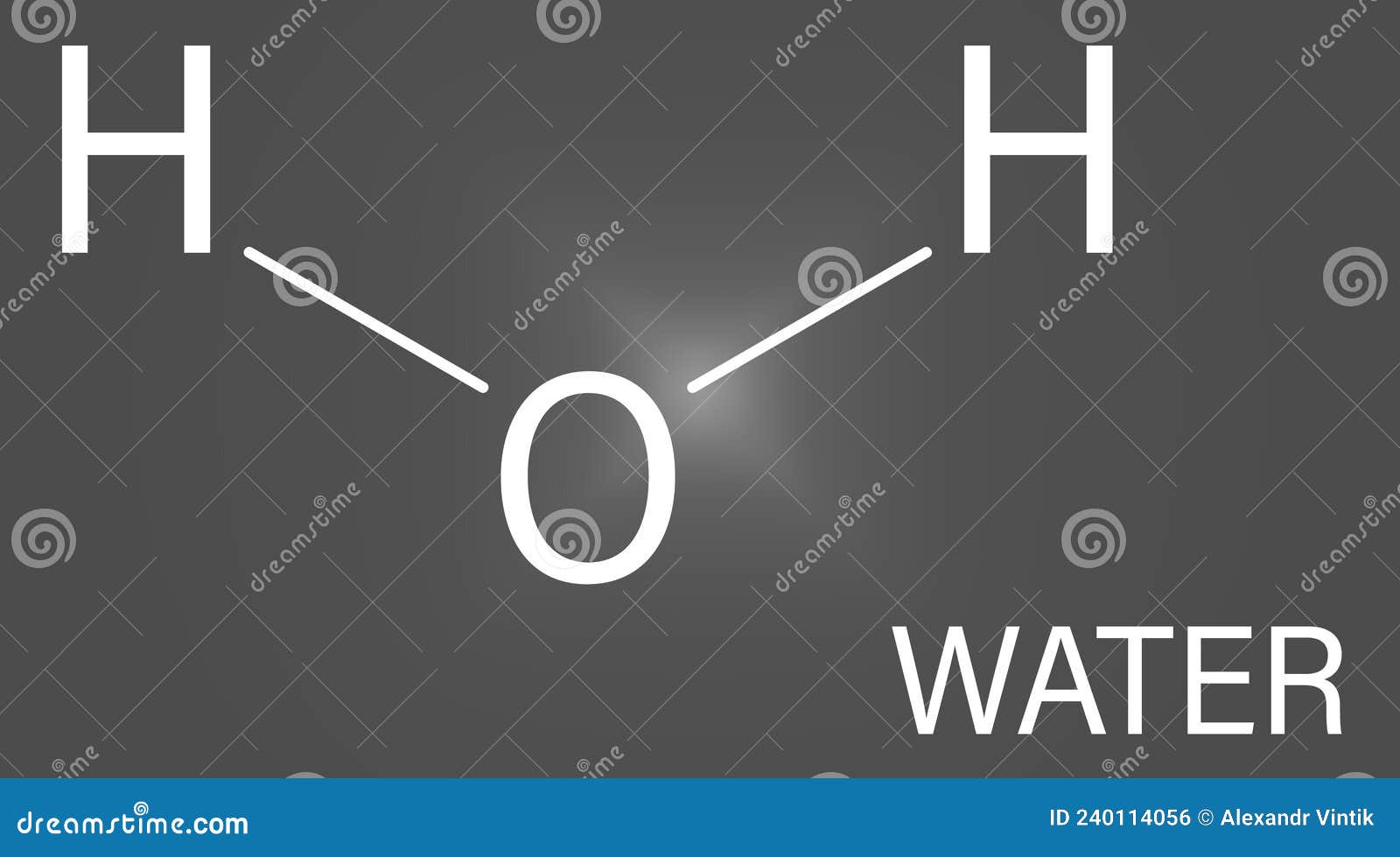Water H2o Molecule Skeletal Formula Stock Vector Illustration Of