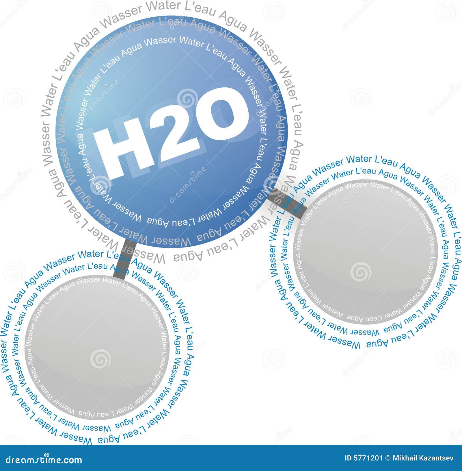 Water - H2O stock vector. Illustration of research, hydrogen - 5771201