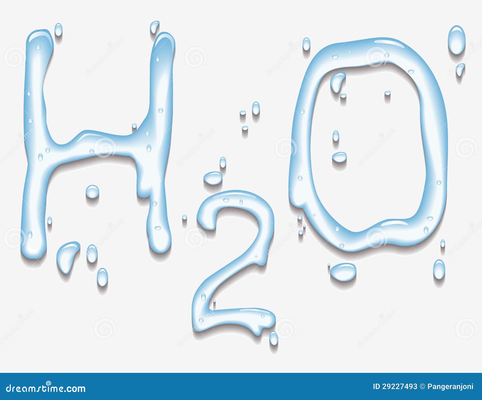 Water with H2O shape stock illustration. Illustration of clear - 29227493