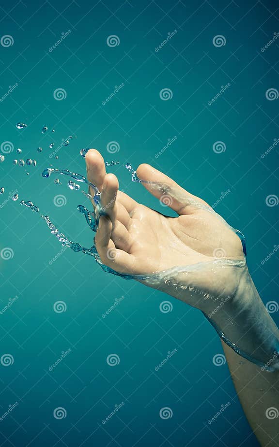 Water hand stock image. Image of blue, cleanse, environment - 13831245