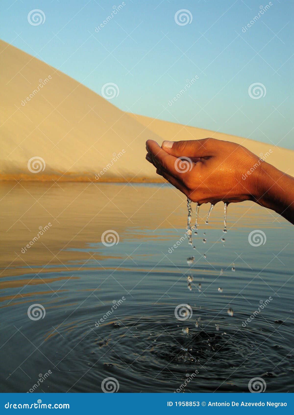 Water hand stock image. Image of dunes, hand, sand, lake - 1958853