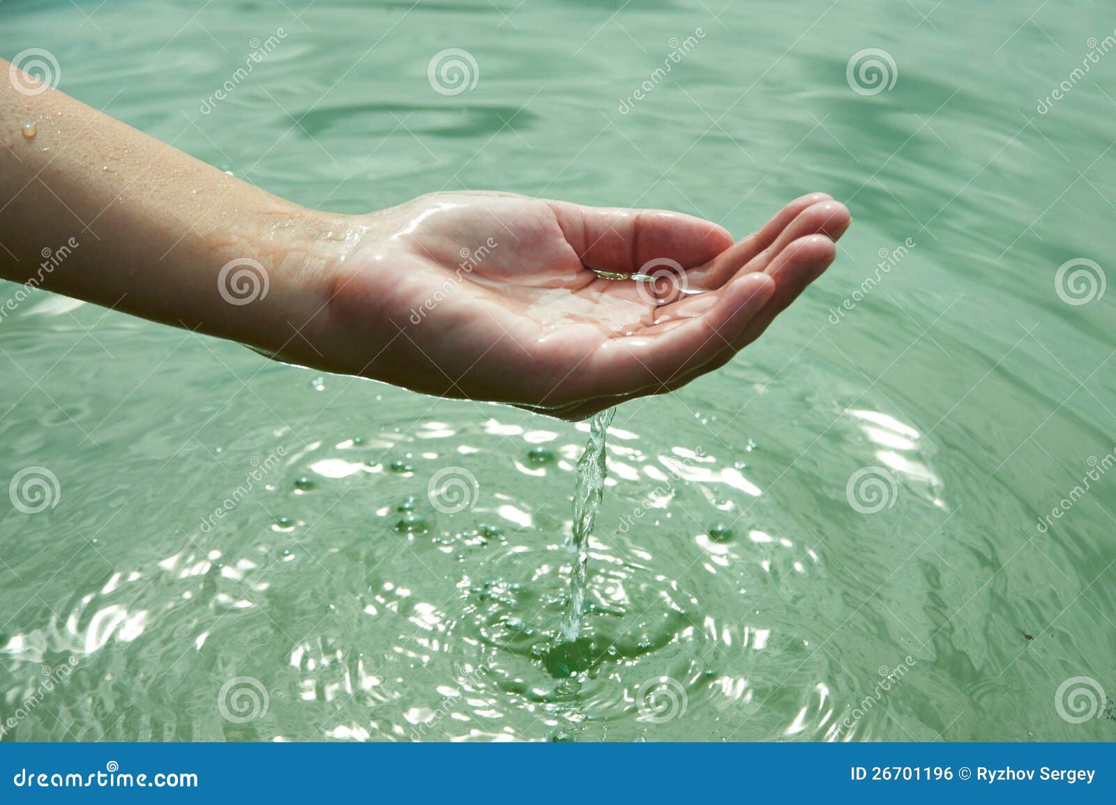 Water in hand stock photo. Image of clear, refreshment - 26701196