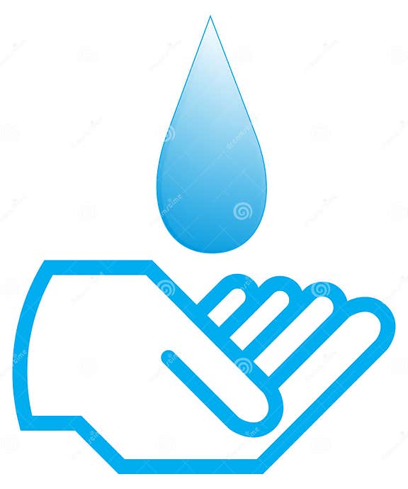 Water with hand stock vector. Illustration of colorful - 8407930