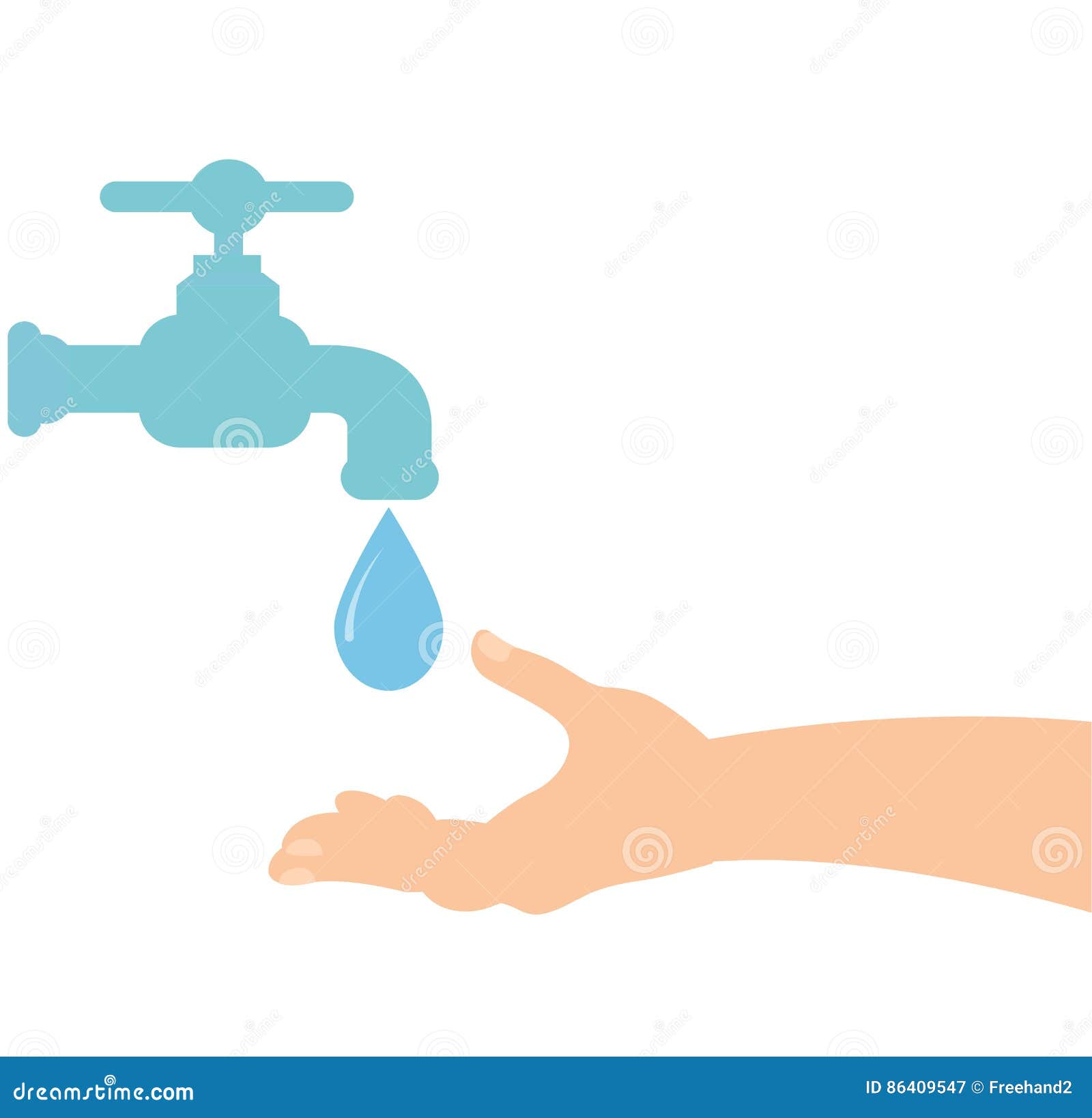 Water and hand stock illustration. Illustration of health - 86409547