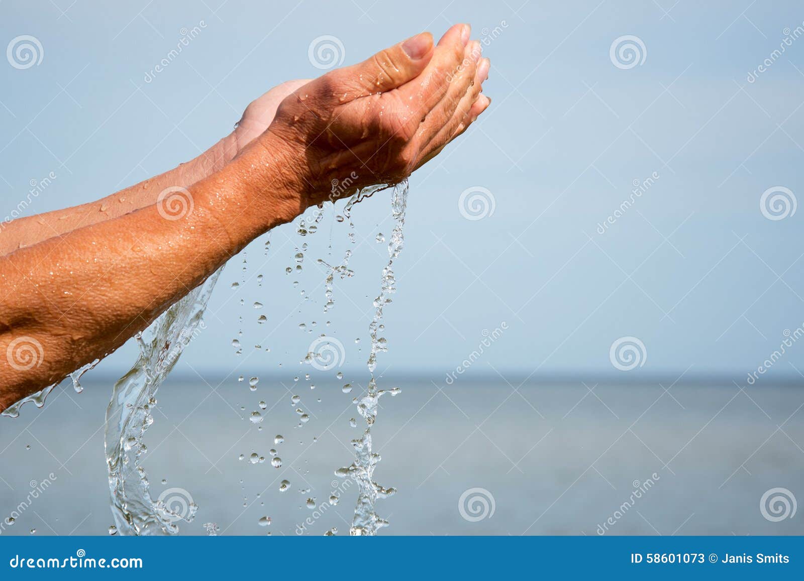 Water and hand. stock image. Image of flow, skin, splashing - 58601073