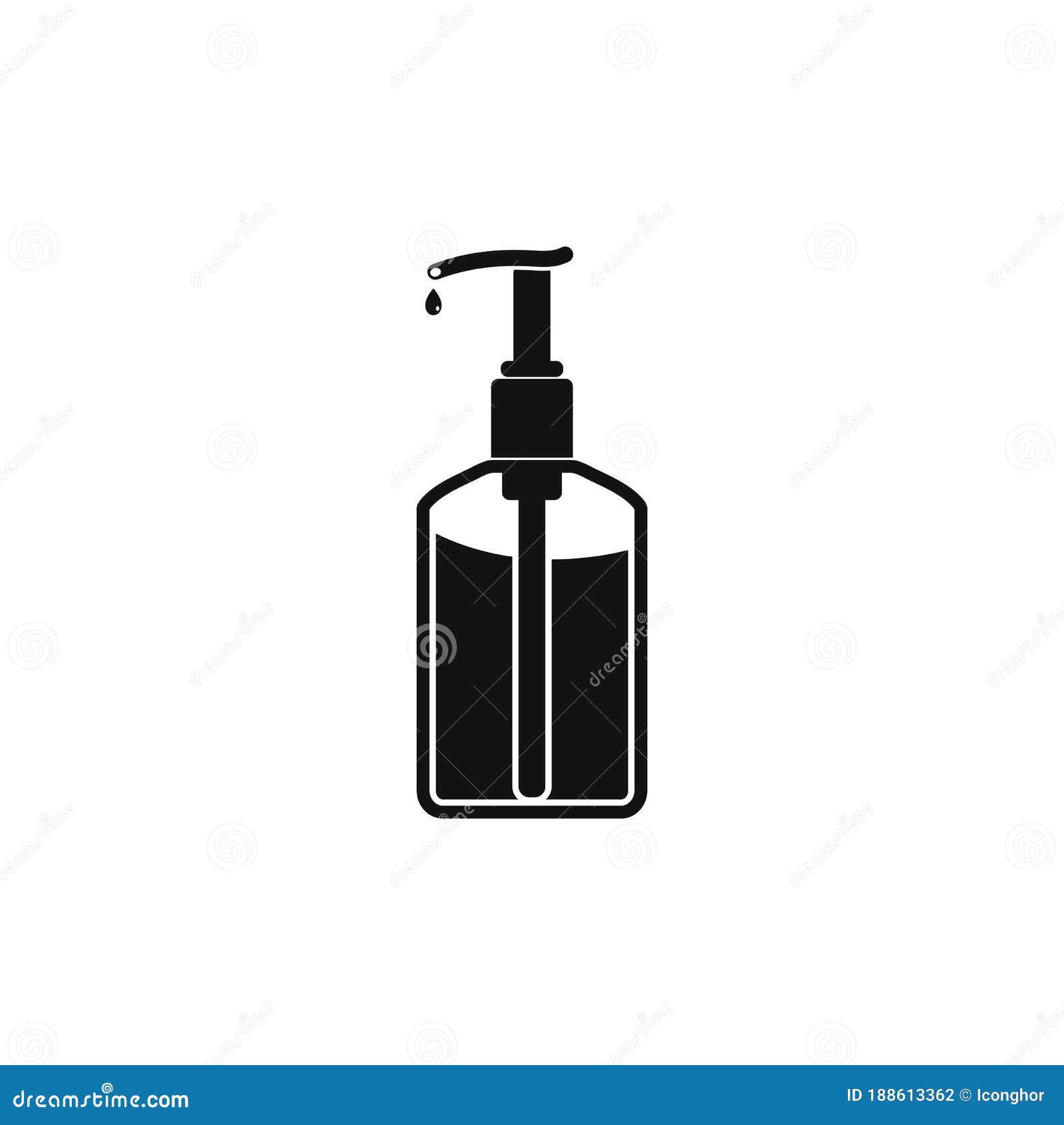 Water Hand Soap icon. stock vector. Illustration of hand - 188613362