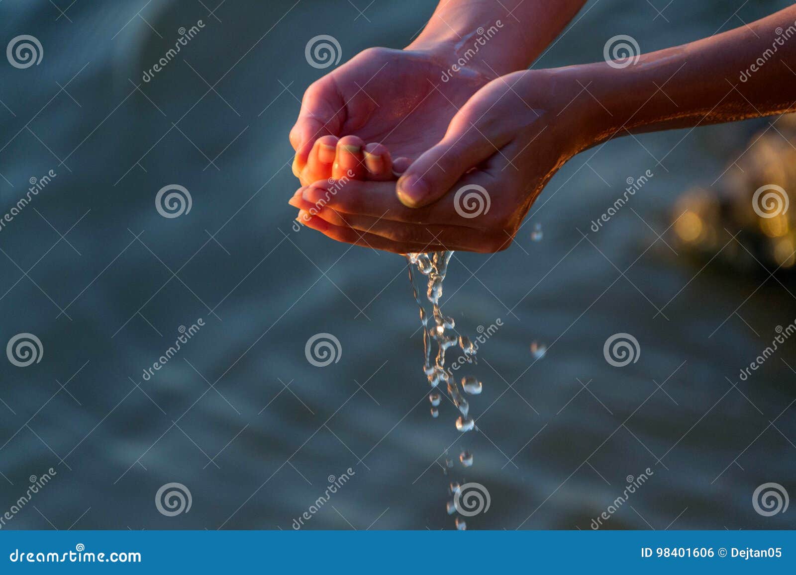 Water in the hands stock photo. Image of water, nature - 98401606