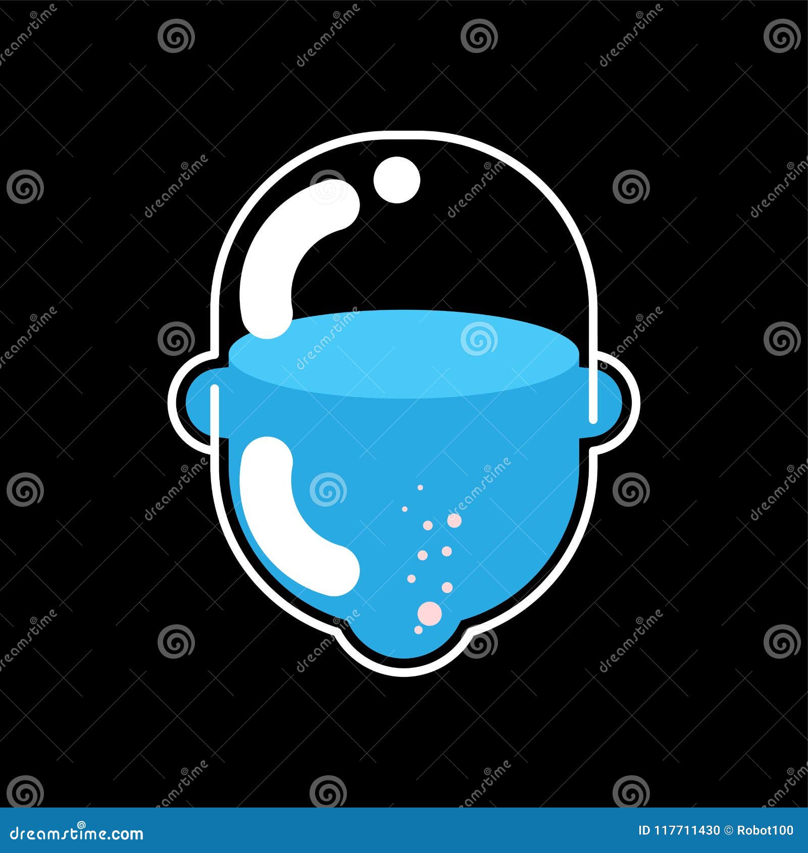 Water in Head Glass Transparent. Vector Illustration Stock Vector ...