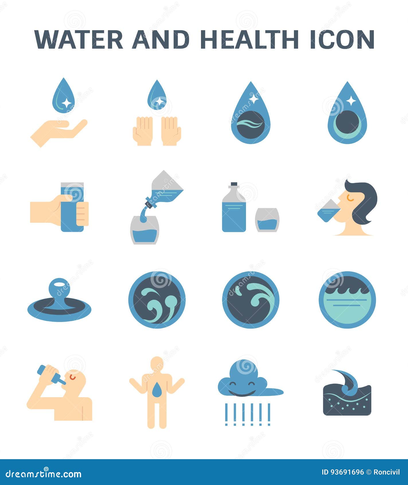 Water and health stock vector. Illustration of female - 93691696