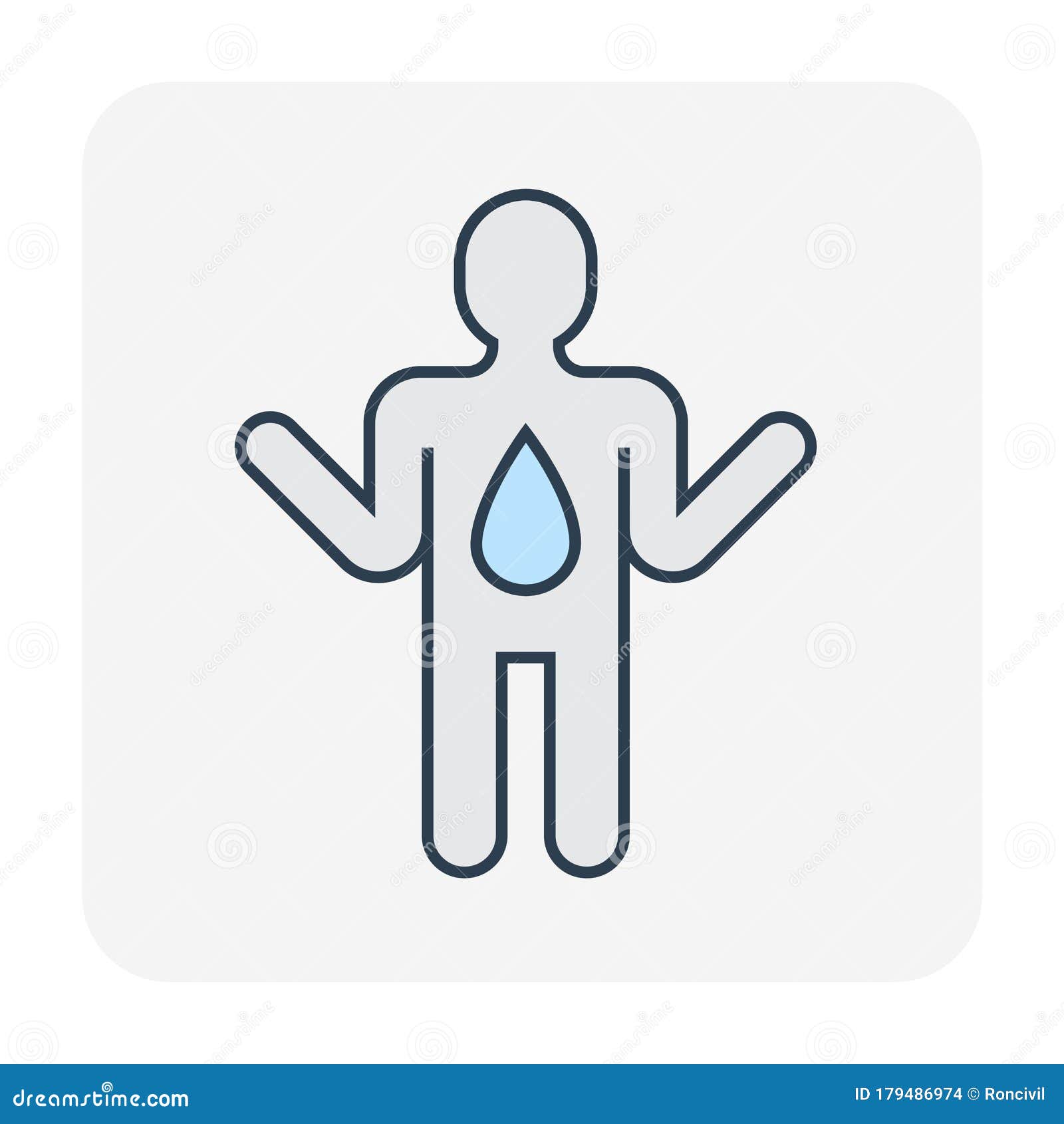 Water health icon stock vector. Illustration of design - 179486974