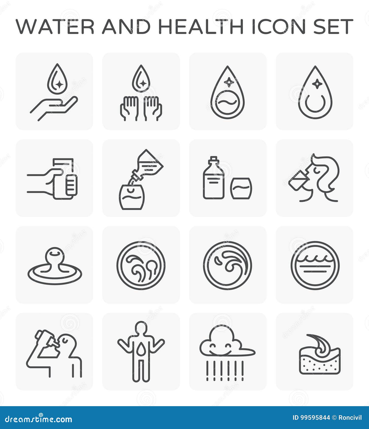 Water health icon stock vector. Illustration of concept - 99595844