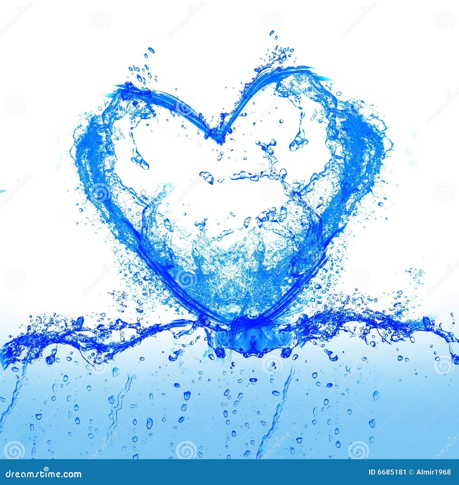 Water and heart stock image. Image of shell, coldly, energy - 6685181