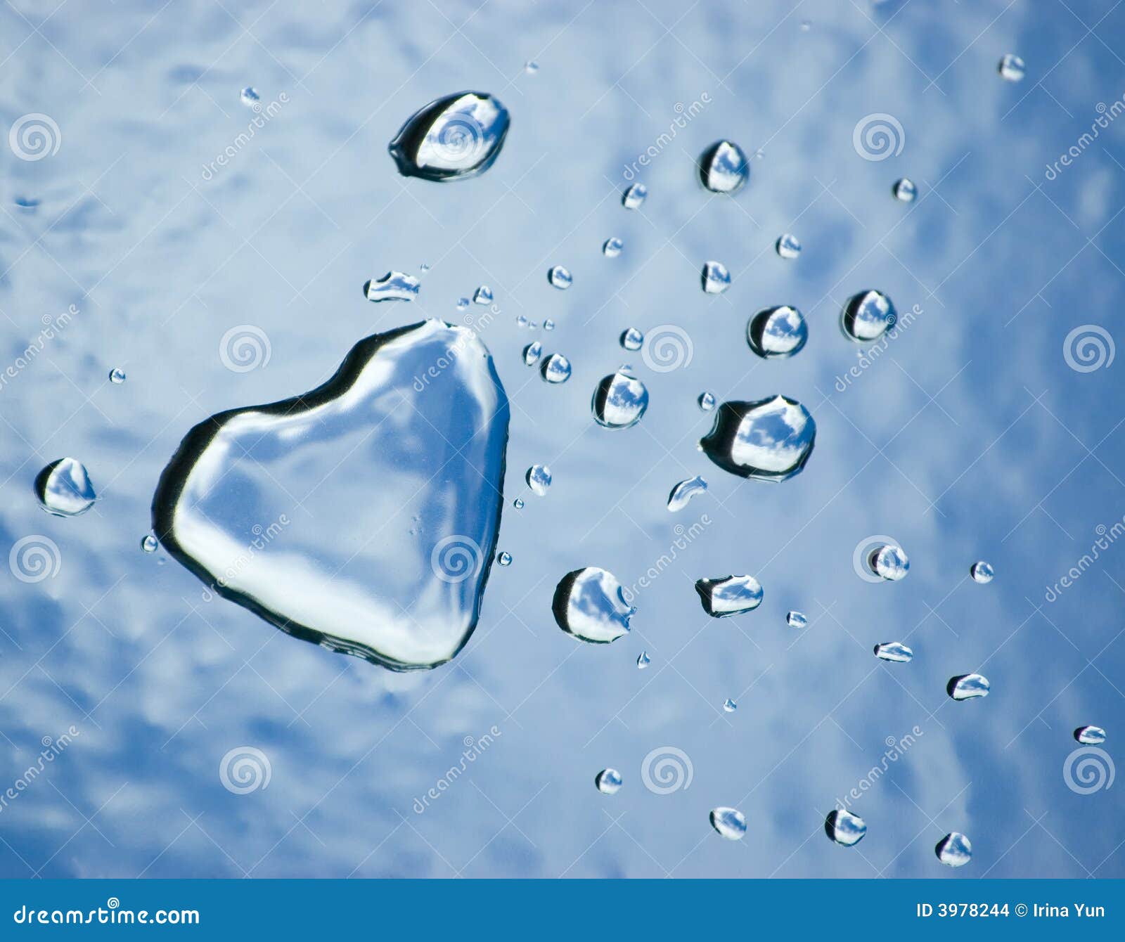 Water heart and drops stock photo. Image of card, fresh - 3978244