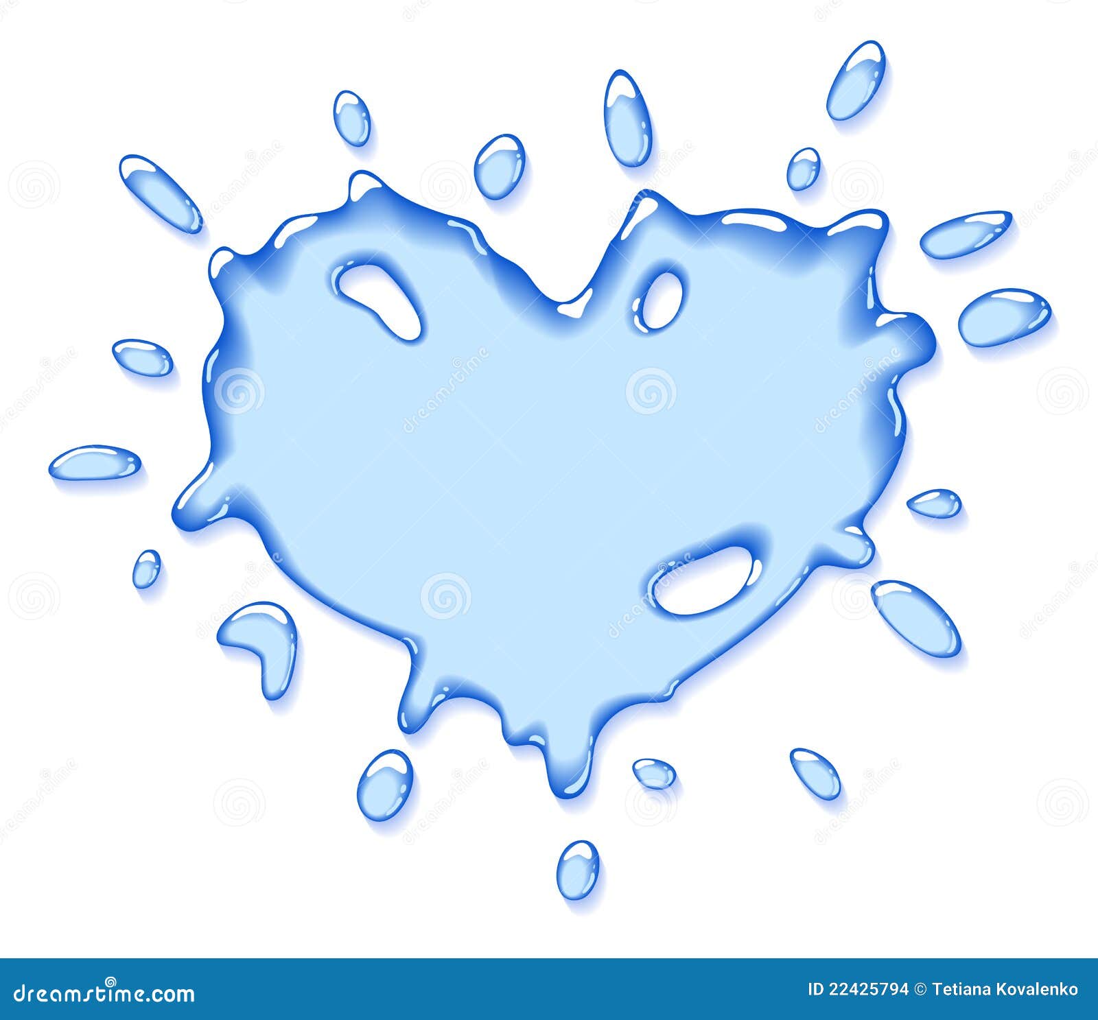 Water heart splash. stock vector. Illustration of backgrounds - 22425794
