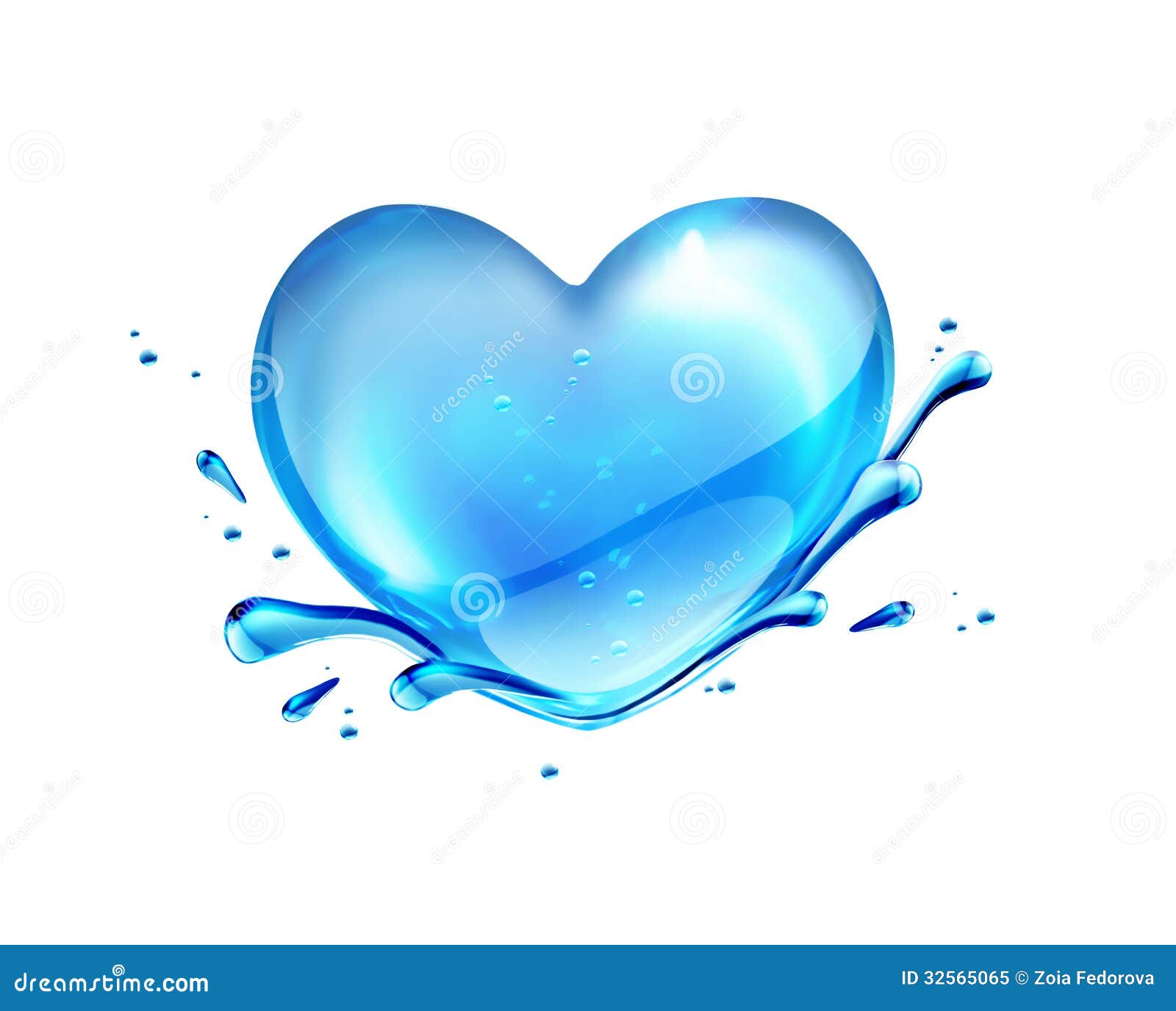 Water heart stock illustration. Illustration of bubble - 32565065