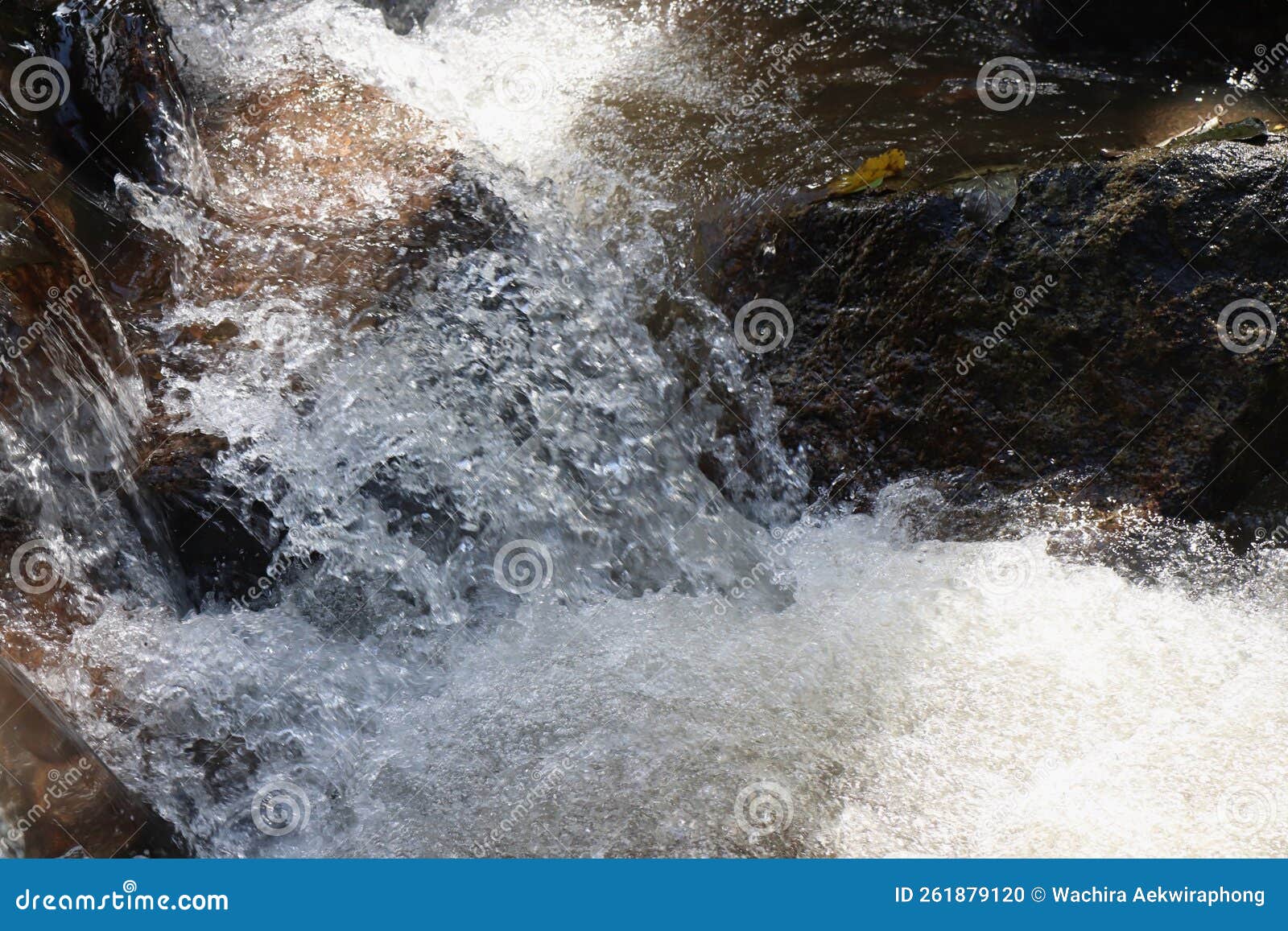 Water Hitting the Rocks in a Waterfall Stock Photo - Image of splash ...