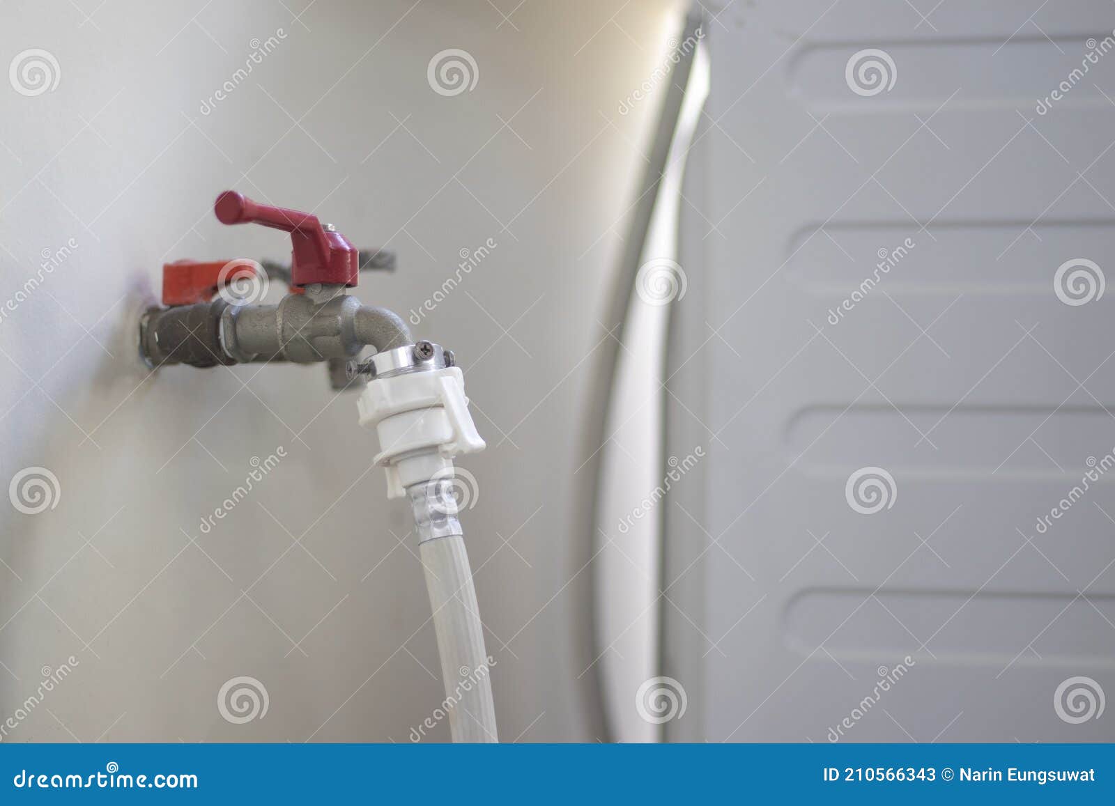 Water Hose Connection Set for Washing Machine. Stock Image - Image of ...