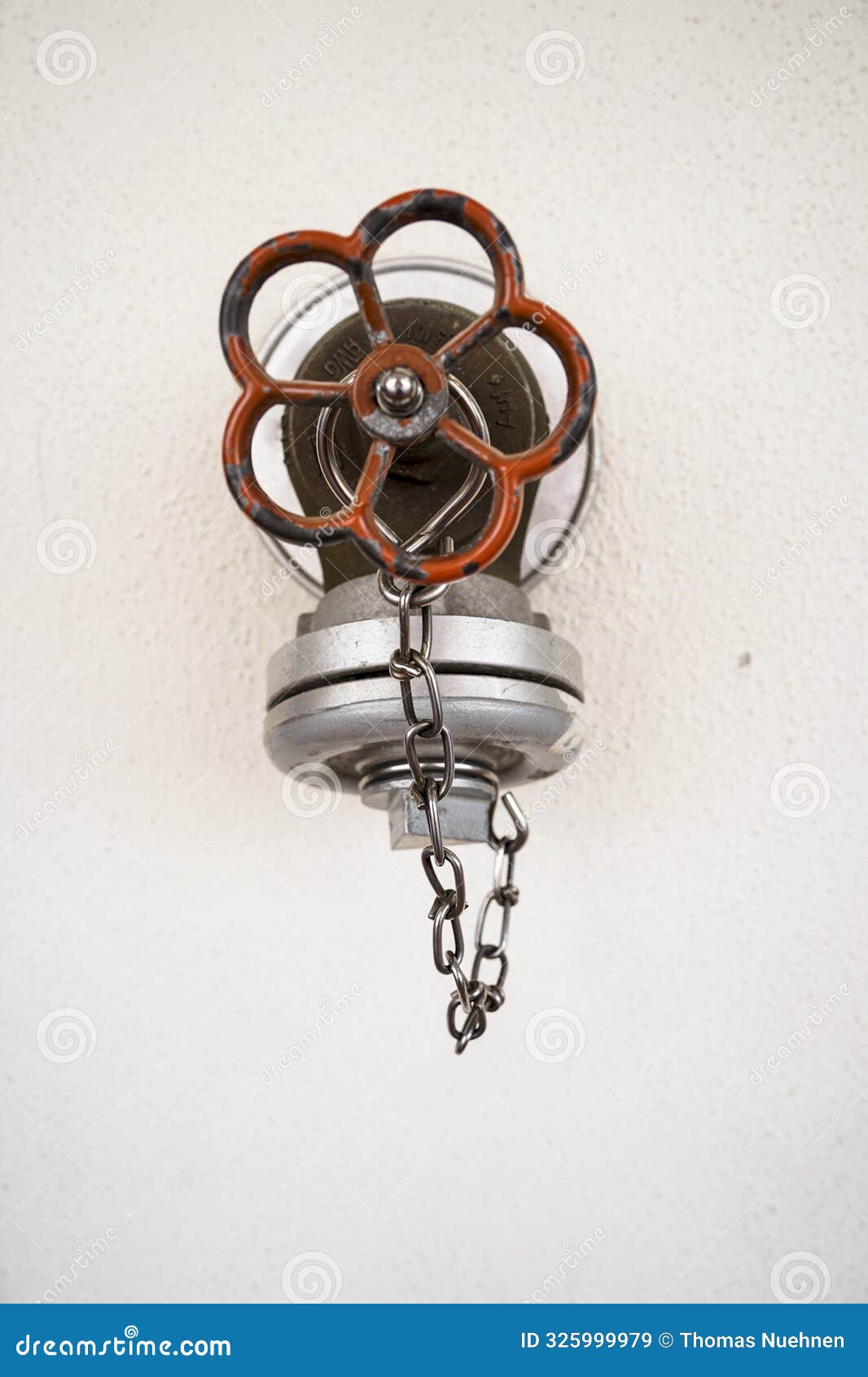 Water Hydrant on a Building Wall Stock Image - Image of connection ...