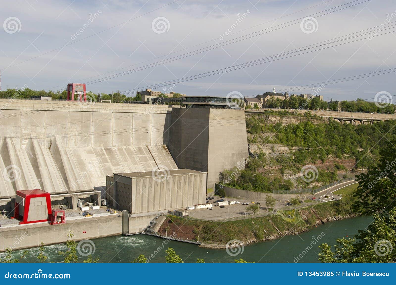 Water Hydro Dam at Niagara Falls Stock Photo - Image of niagara, bridge ...