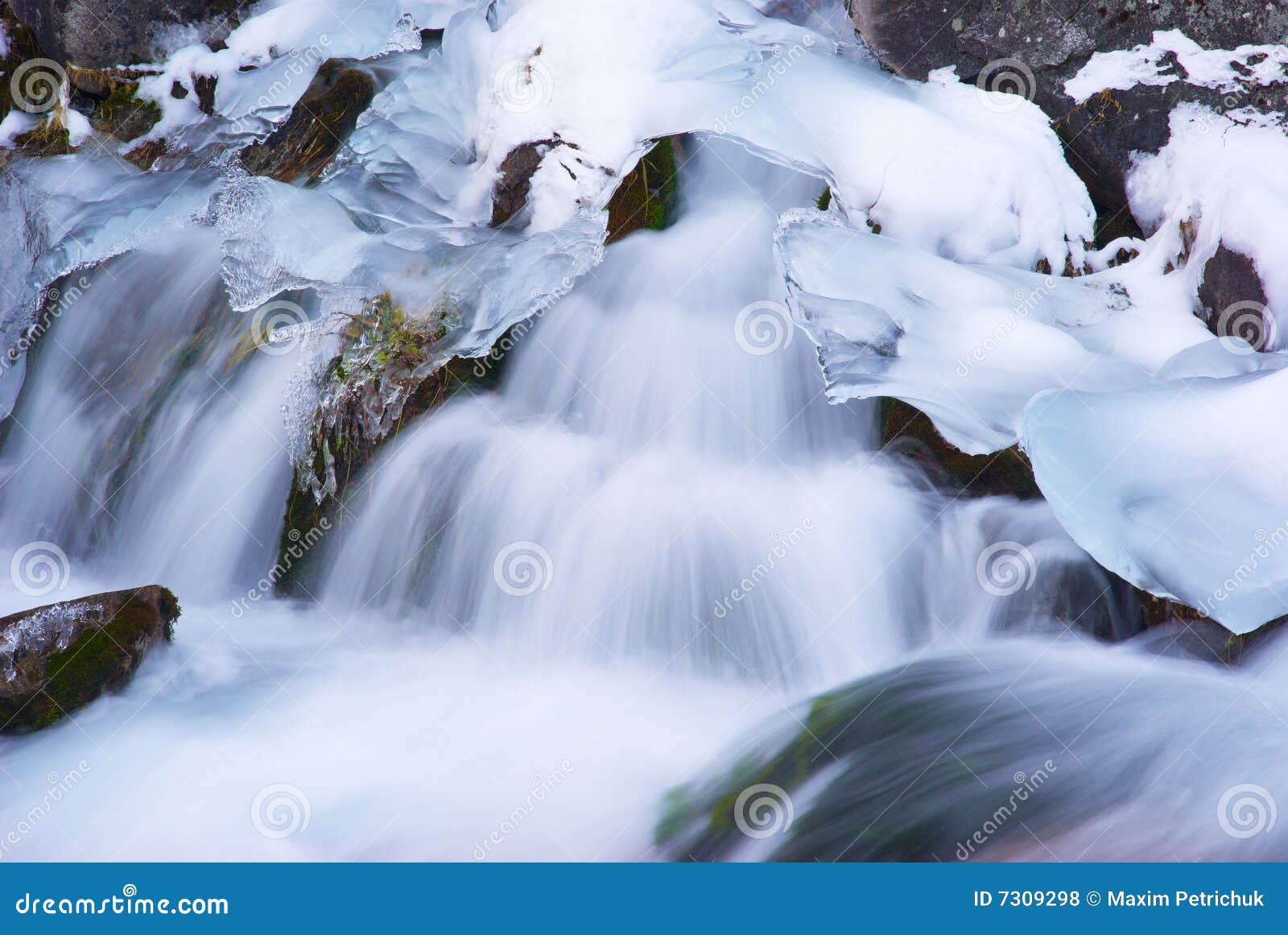 Water and ice stock photo. Image of freshness, stream - 7309298