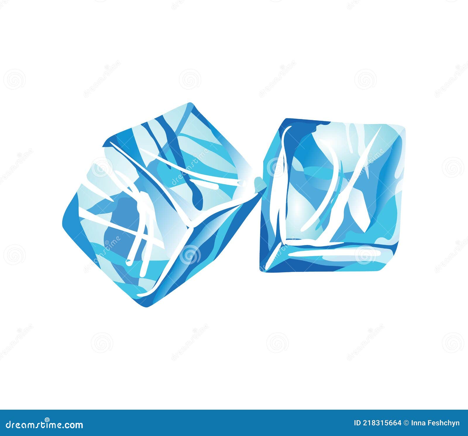 Water Ice Cube Icon. Frozen Water Particles. Set of Translucent Ice ...