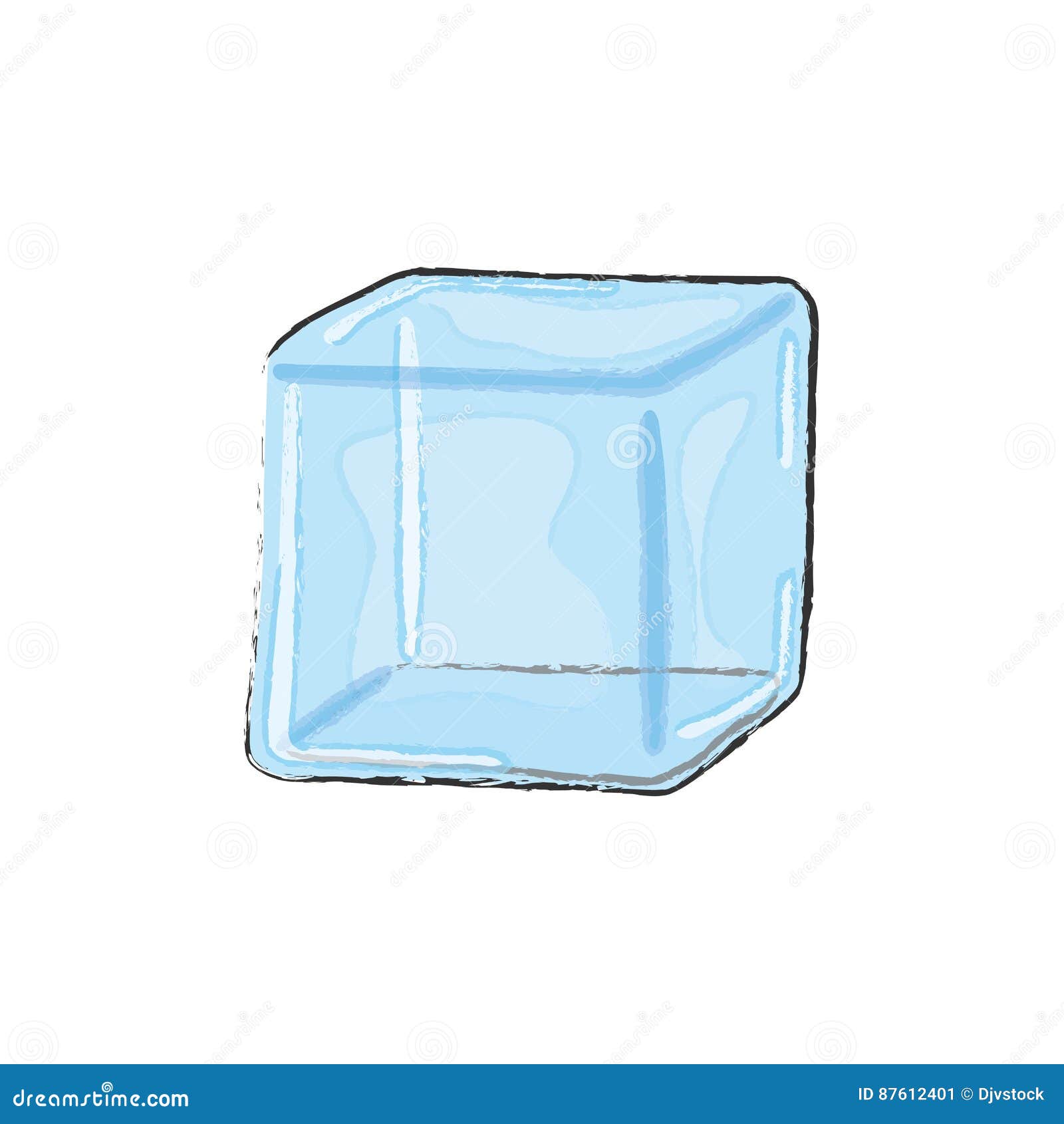 Water ice cube stock illustration. Illustration of fresh - 87612401