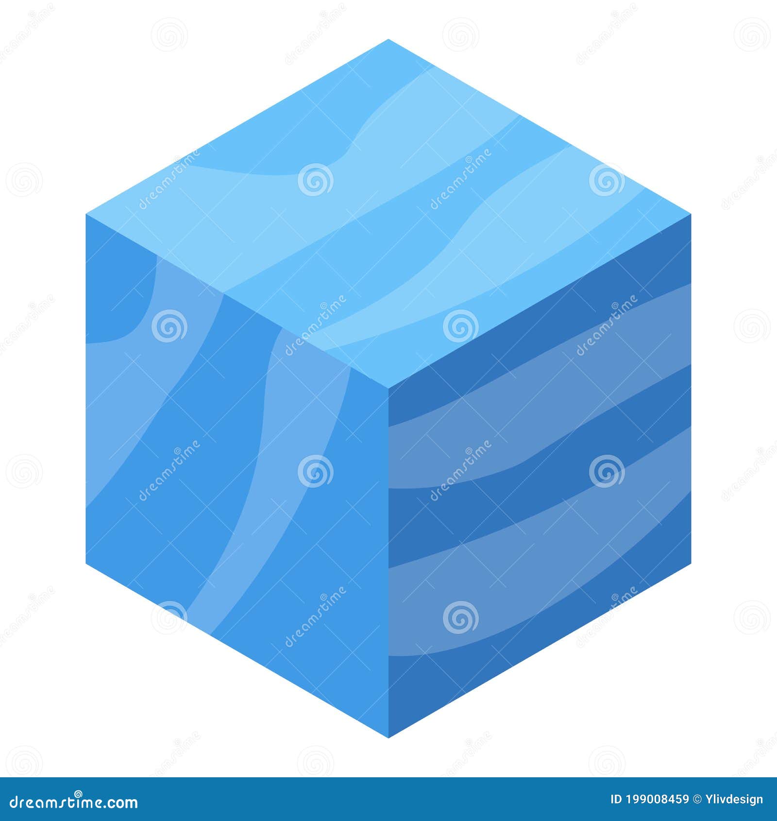Water Ice Cube Icon, Isometric Style Stock Vector - Illustration of ...