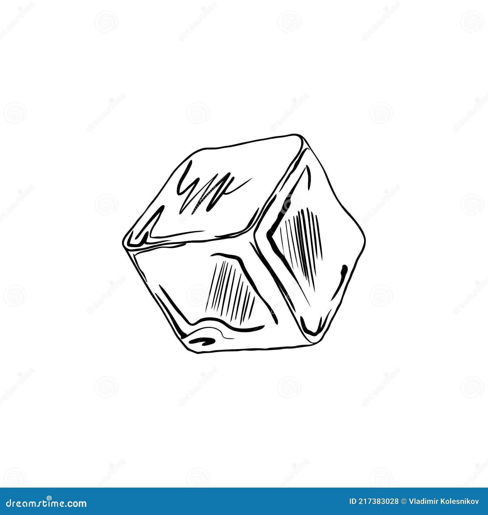 Water Ice Cube Icon Vector Illustration Graphic Design Stock Vector ...