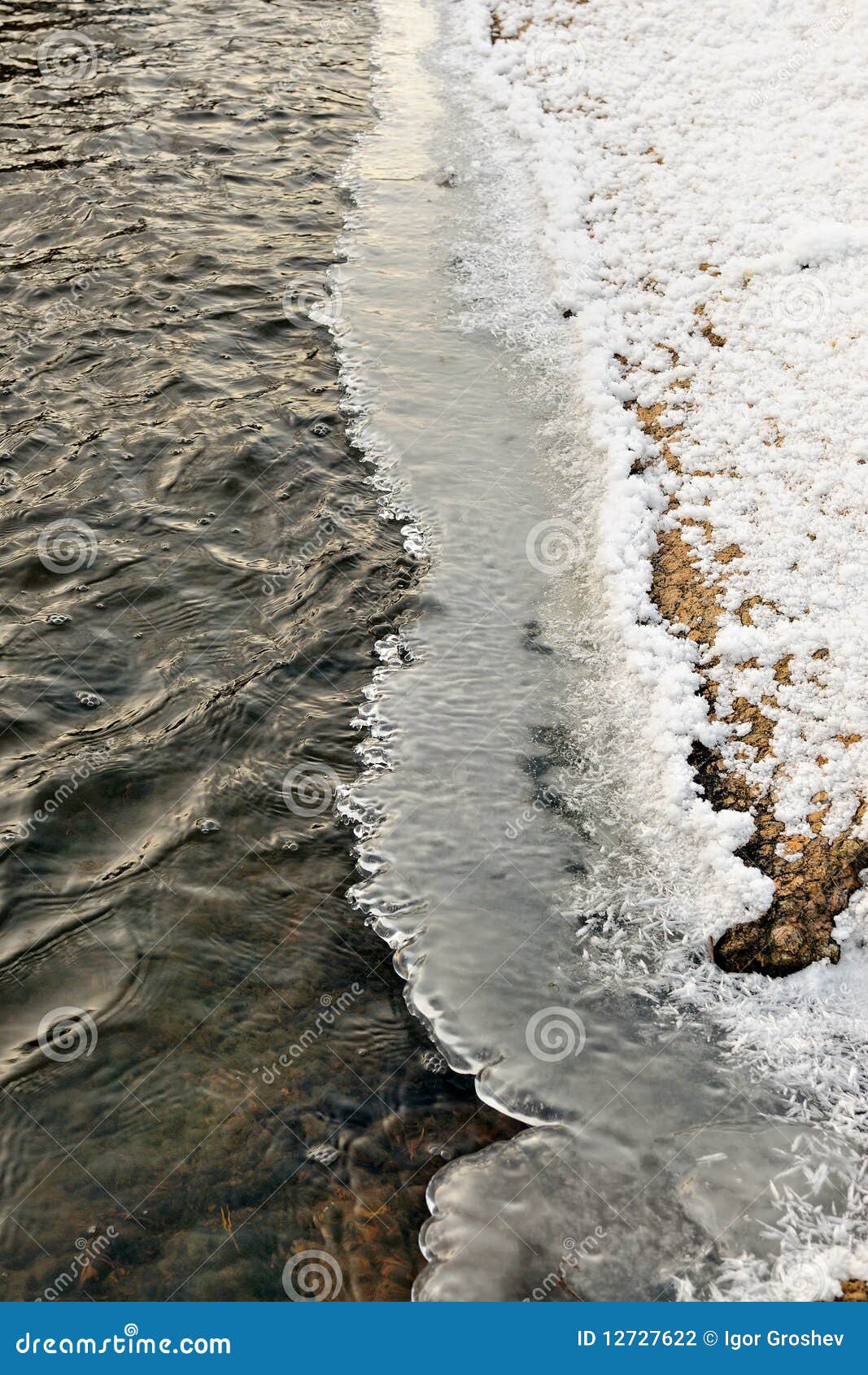 Water, ice and snow stock photo. Image of snowflake, frost - 12727622