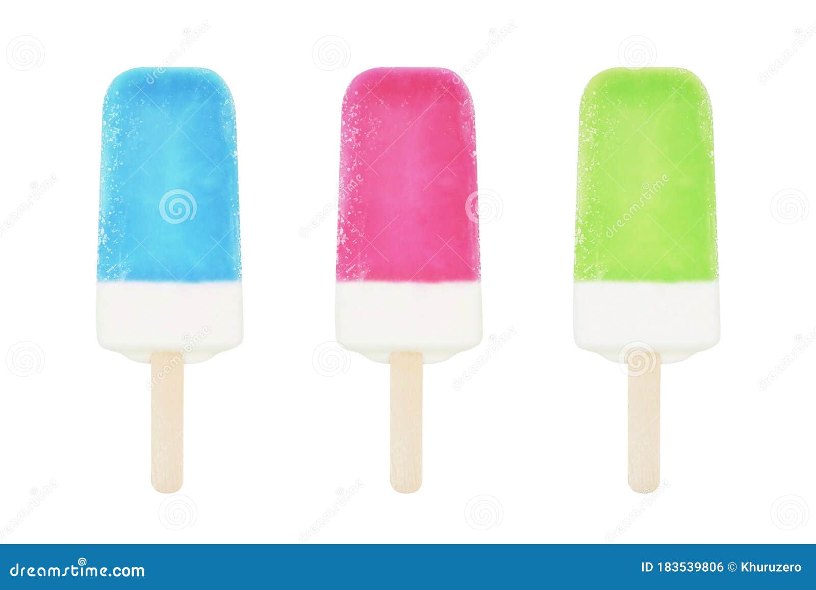 Water Ice Stick Isolated on White Stock Photo - Image of pink, design ...