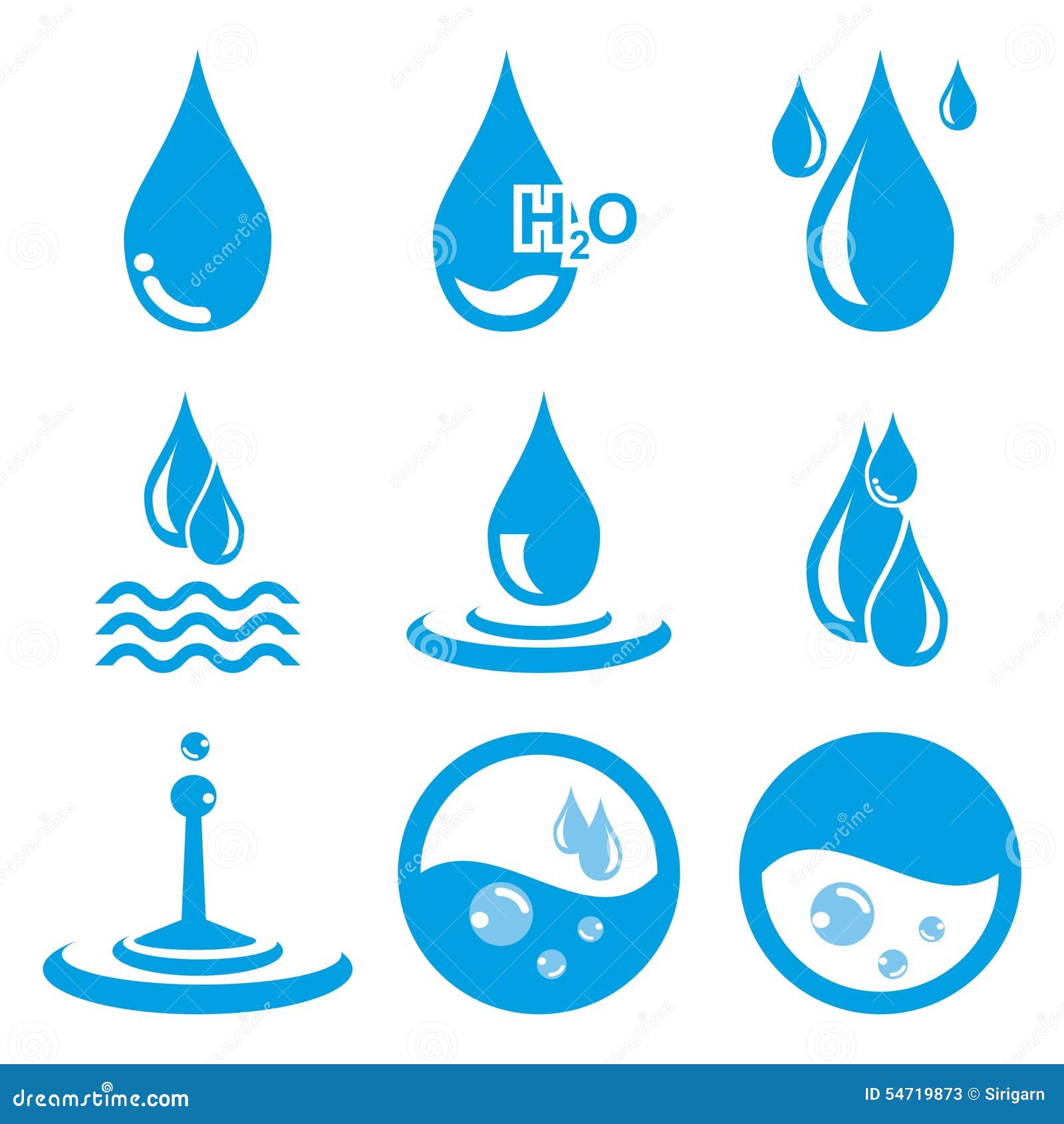 Water icon stock vector. Illustration of natural, drop - 54719873
