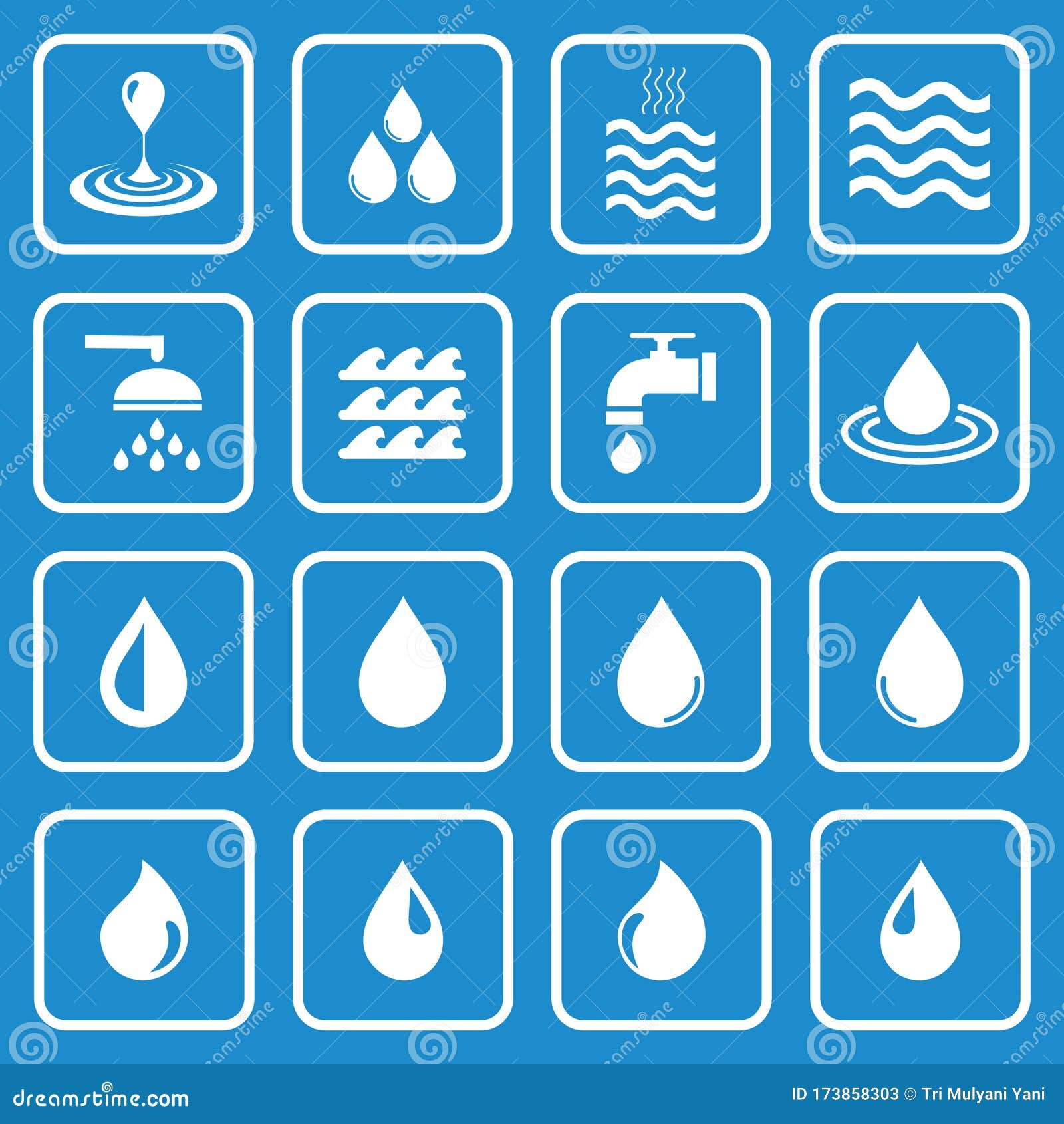 Water Icon, Nature Water Icon Vector Design Symbol Stock Vector ...