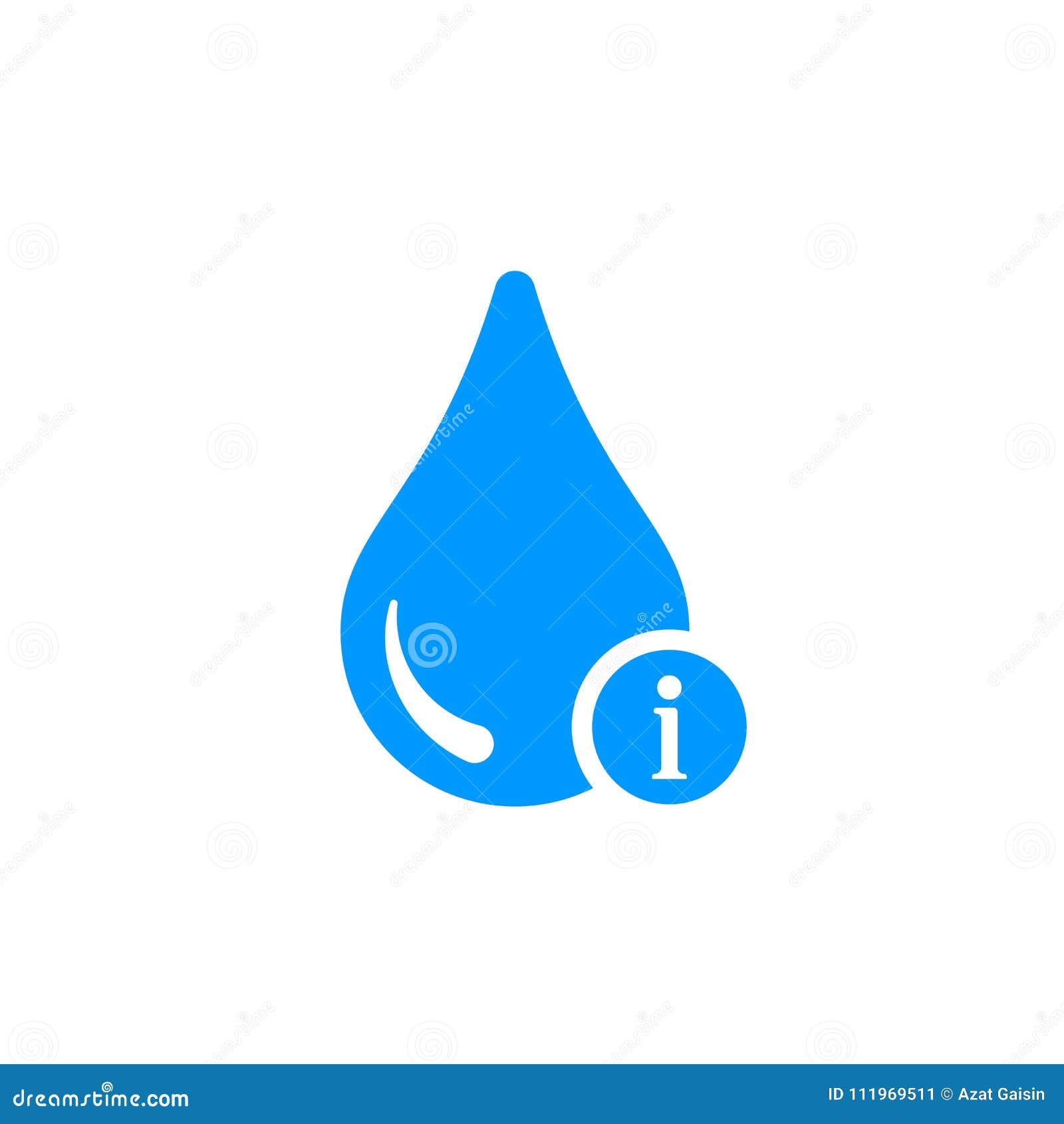 Water Icon with Information Sign. Water Icon and about, Faq, Help, Hint ...