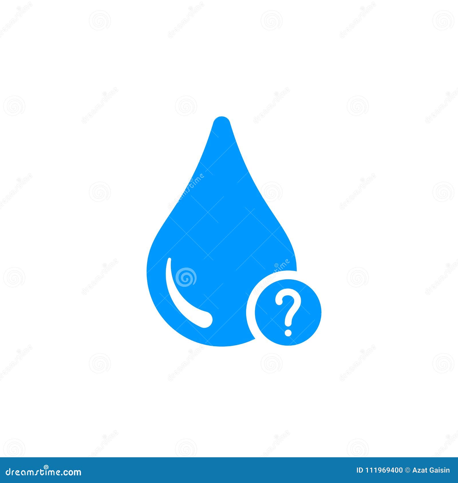 Water Icon with Question Mark. Water Icon and Help, How To, Info, Query ...